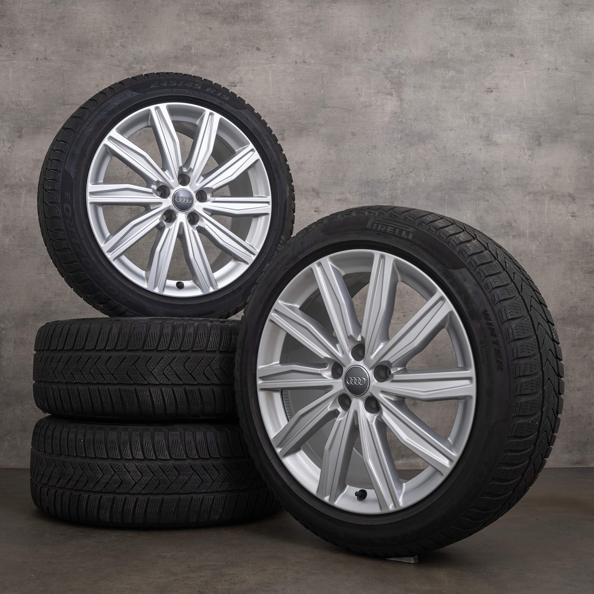 OEM Audi A6 S6 rims 19 inch 4K C8 winter wheels 4K0601025M dynamic silver