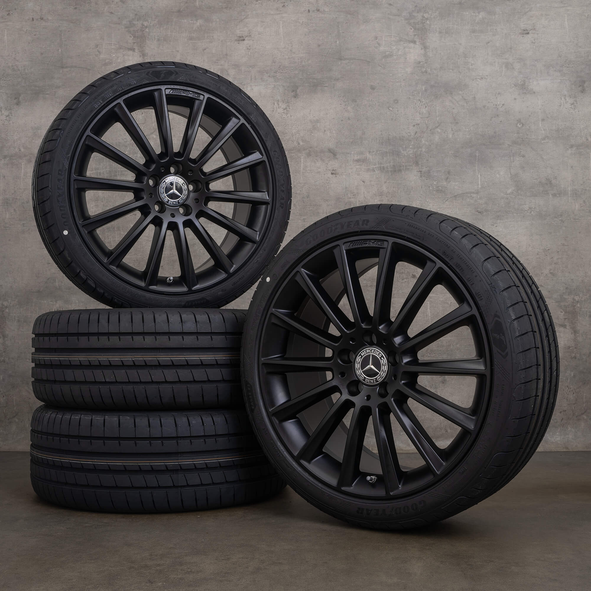 OEM AMG Mercedes Benz C Class rims 19 inch W205 S205 C205 summer tires ...