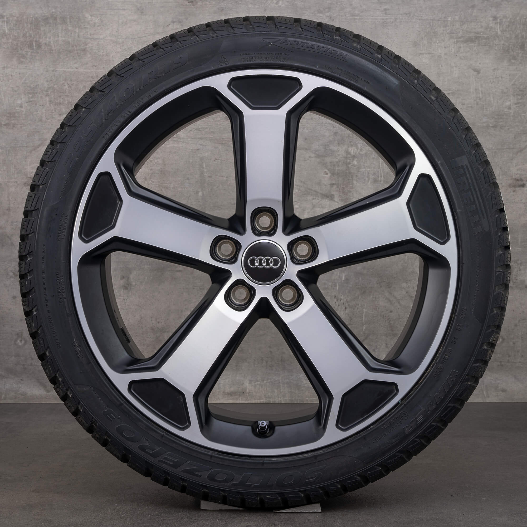 OEM Audi Q2 SQ2 snow tire packages 19 inch GA rims 81A071499 black matt ...