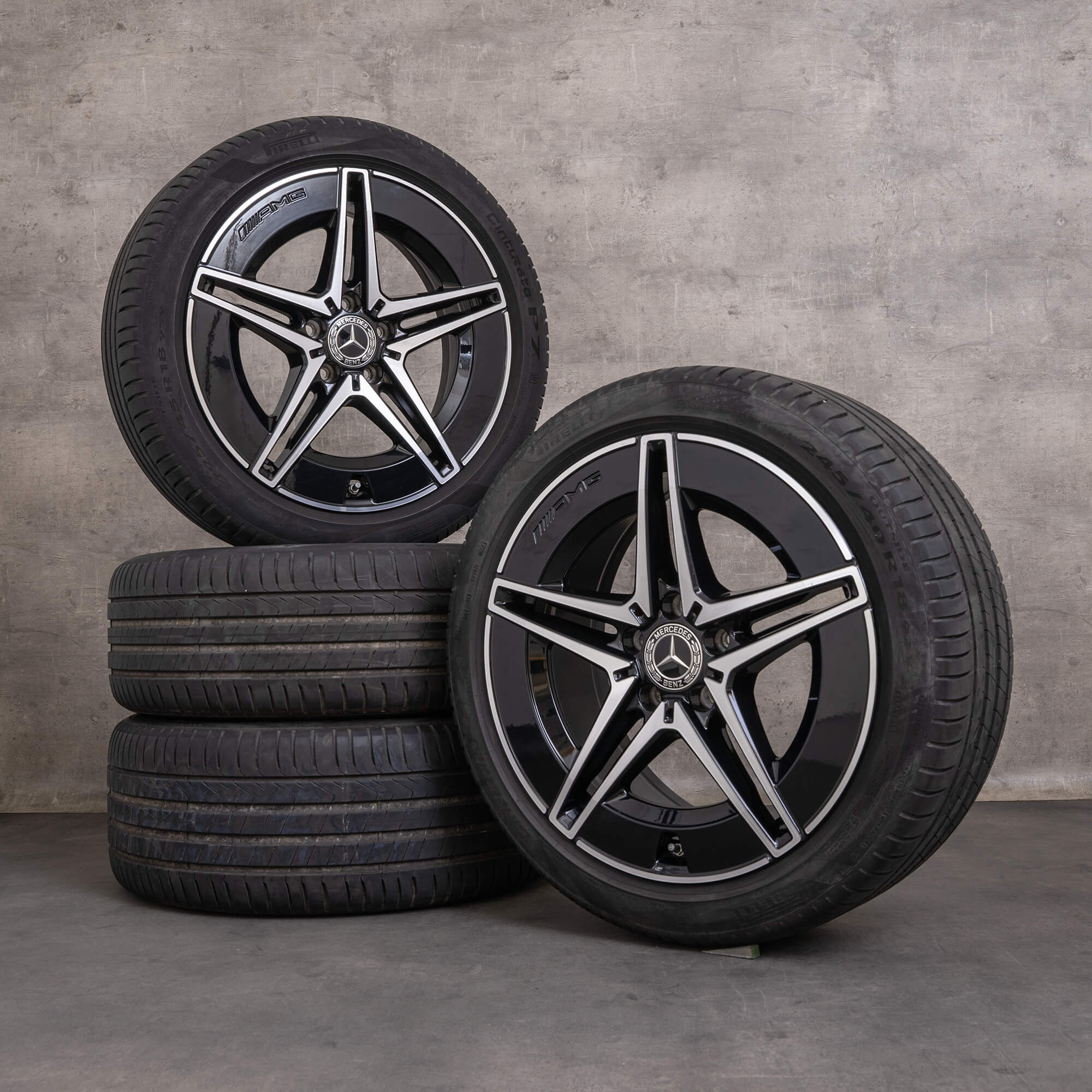 OEM Mercedes Benz C-Class rims 18 inch AMG W206 S206 summer tires ...