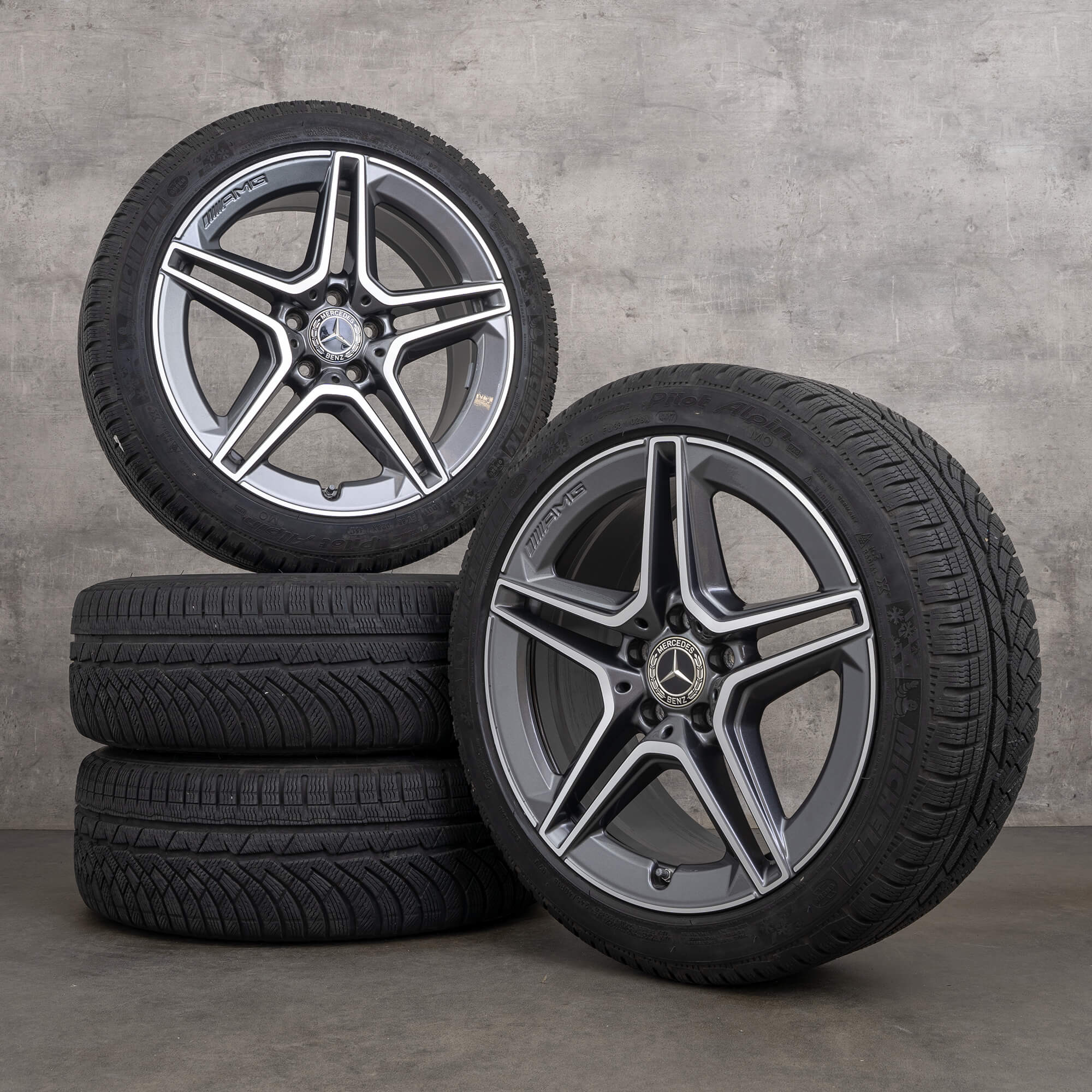 AMG Mercedes Benz C Class W205 C43 C450 Sport winter wheels tires 18 inches