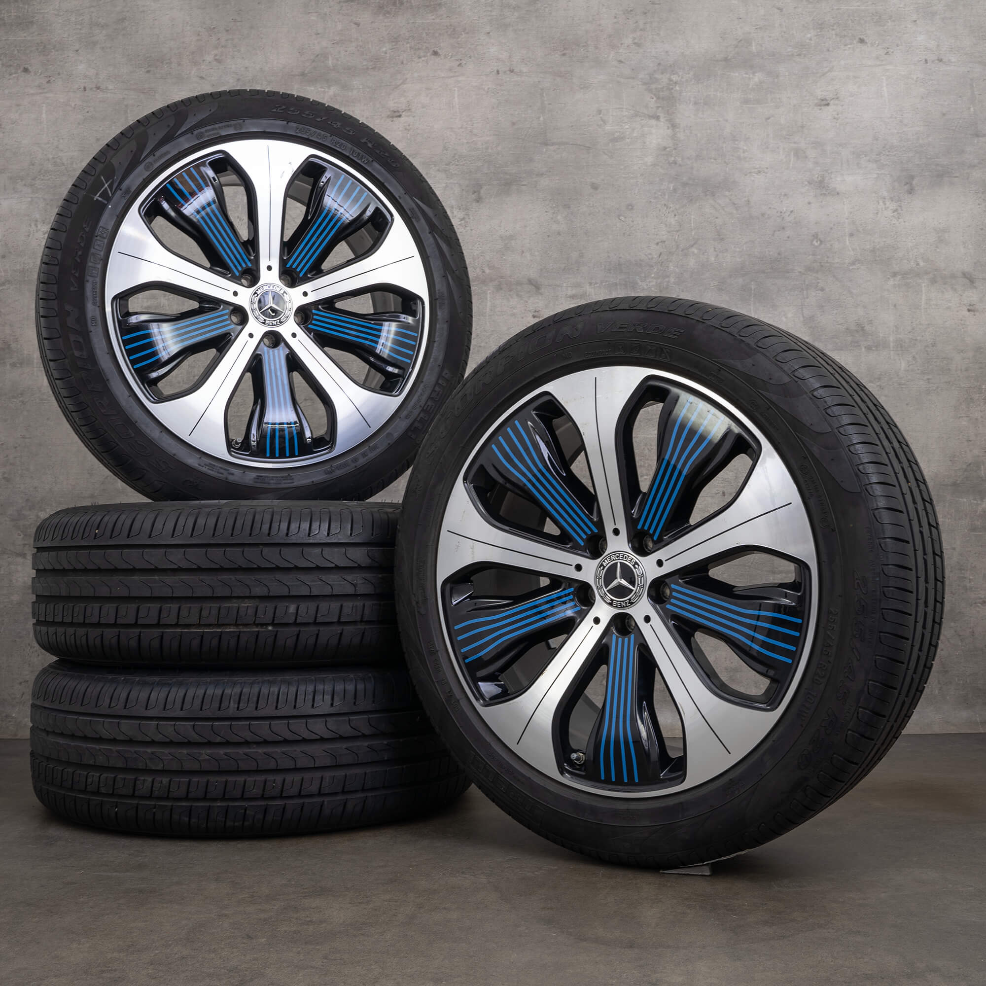 Original Mercedes Benz EQC Felgen 20 Zoll N293 Sommerräder A2934010300 A2934010500 schwarz ...