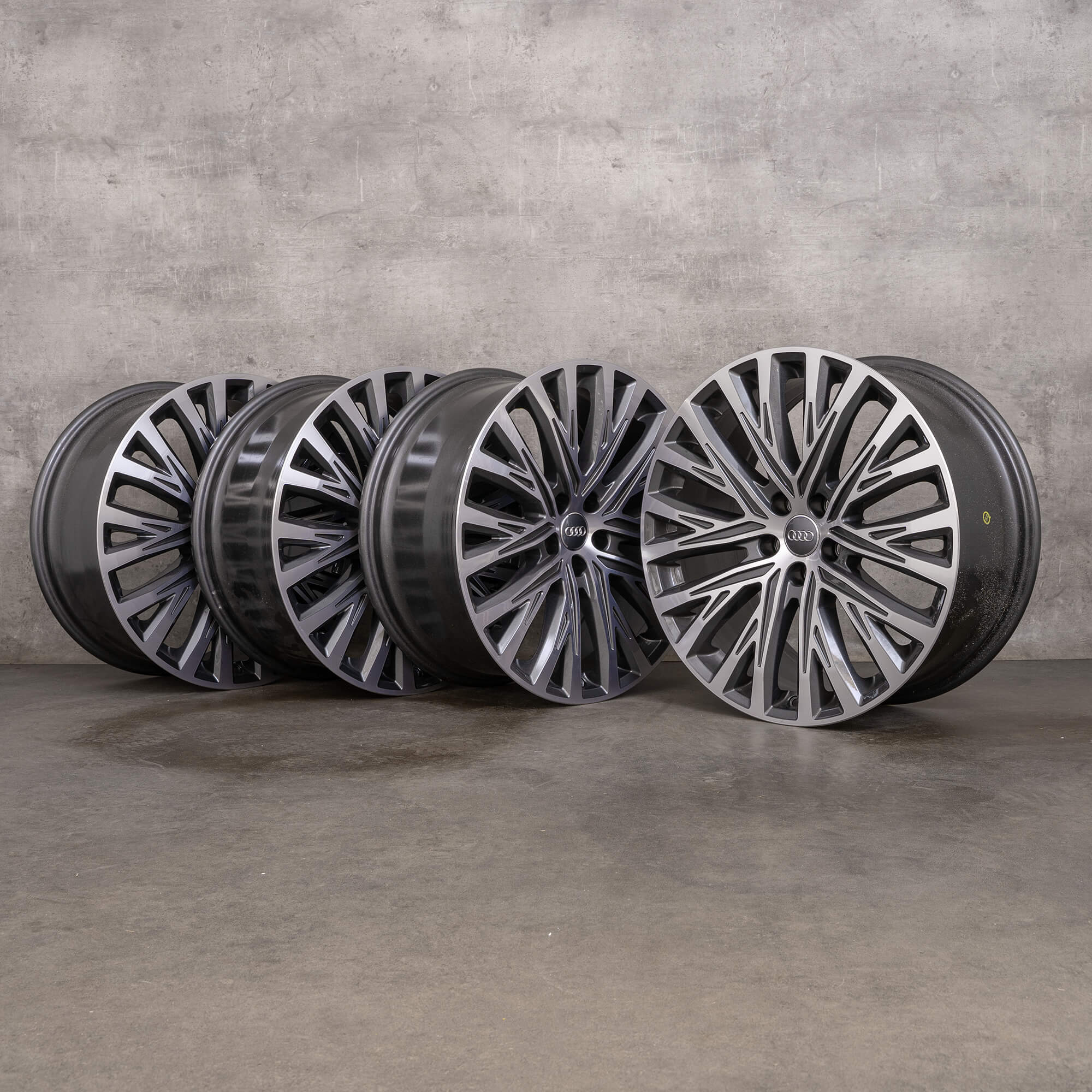 Original Audi A8 S8 Felgen 20 Zoll 4N D5 4N0601025BF anthrazit glanzgedreht