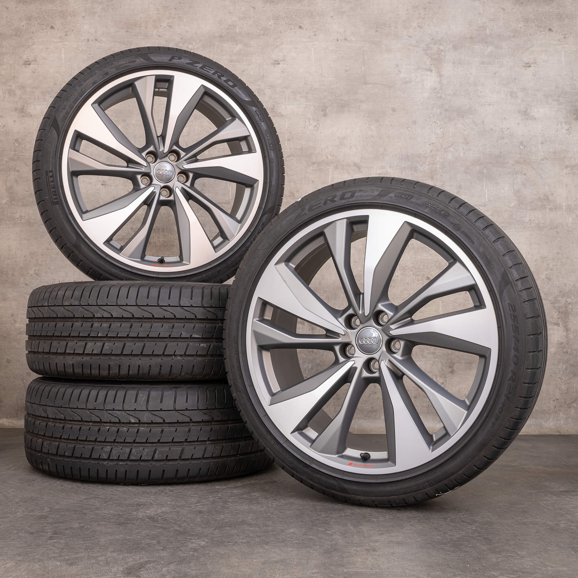 OEM Audi Q5 SQ5 rims 21 inch FY summer wheels 80A601025BS titan matt ...