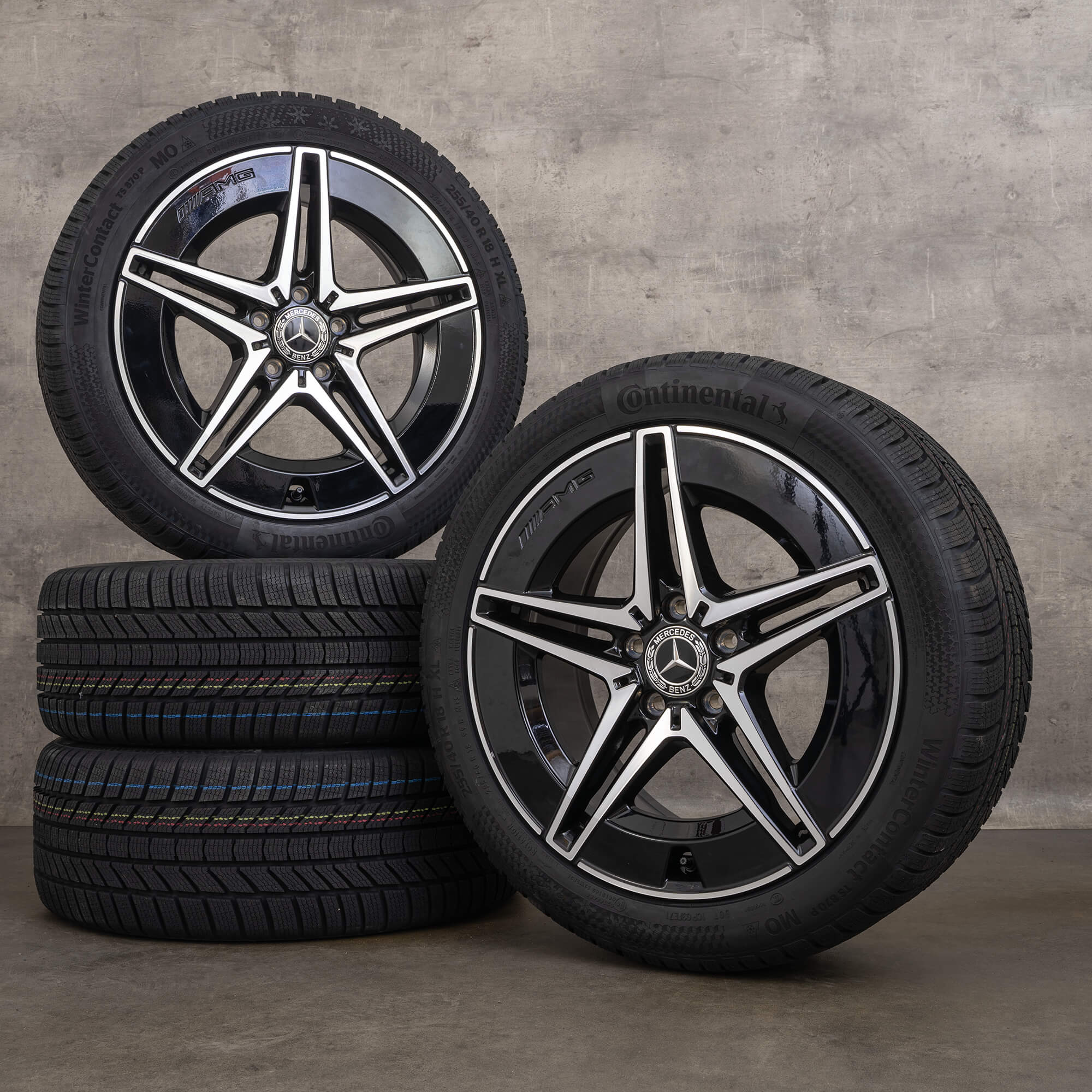OEM Mercedes W206 C300e C400e 18 inch winter tires rims A2064017600 NEW