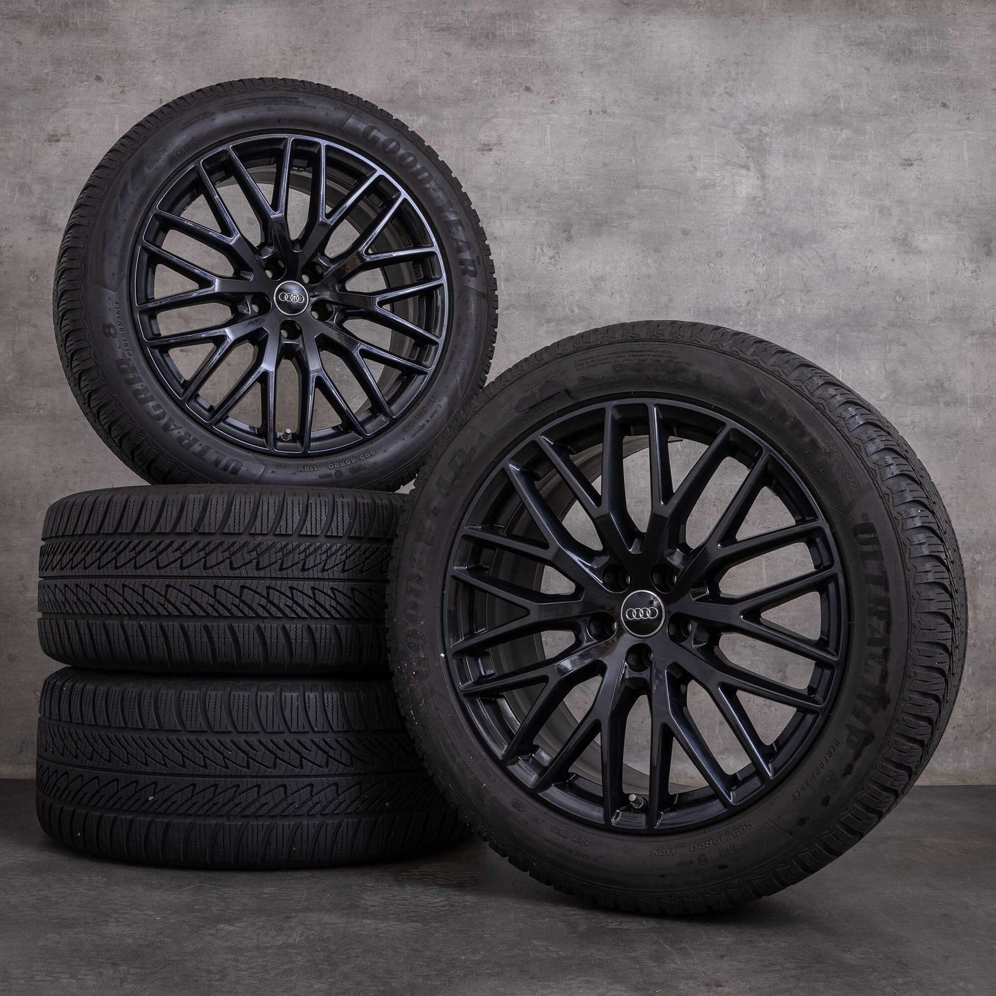 OEM Audi Q7 SQ7 snow tire packages 20 inch 4M rims 4M0601025BJ black glossy