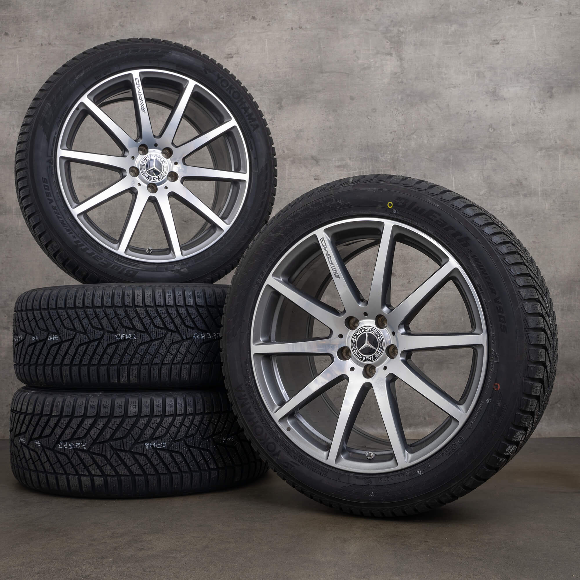 OEM AMG Mercedes S Class S63 S65 W222 W217 19 inch rims winter tires