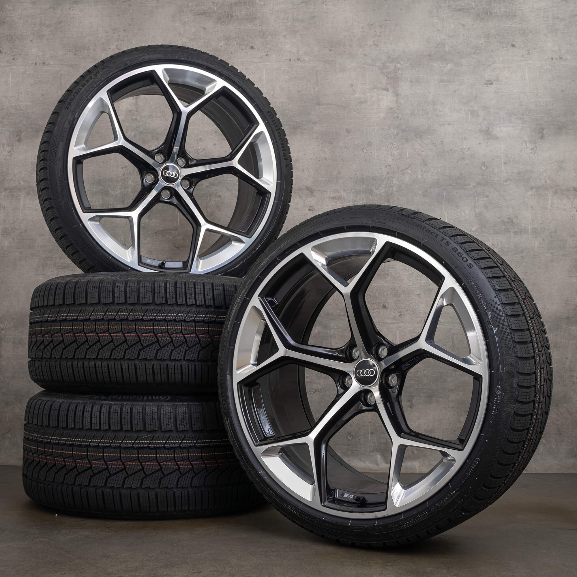 OEM Audi RS6 RS7 4K C8 22 inch rims winter tires 4K0601025BM honeycomb ...