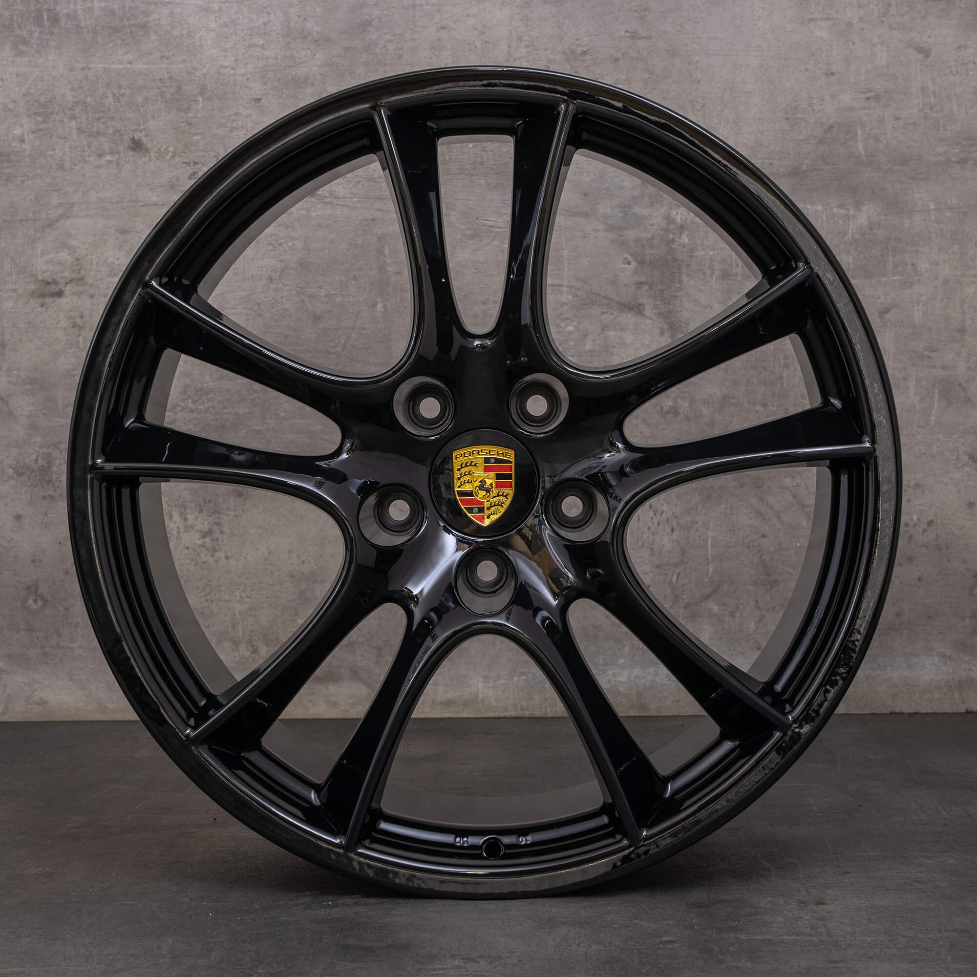 Original Porsche Cayenne Felgen 21 Zoll 955 957 7L5601025T schwarz glanz