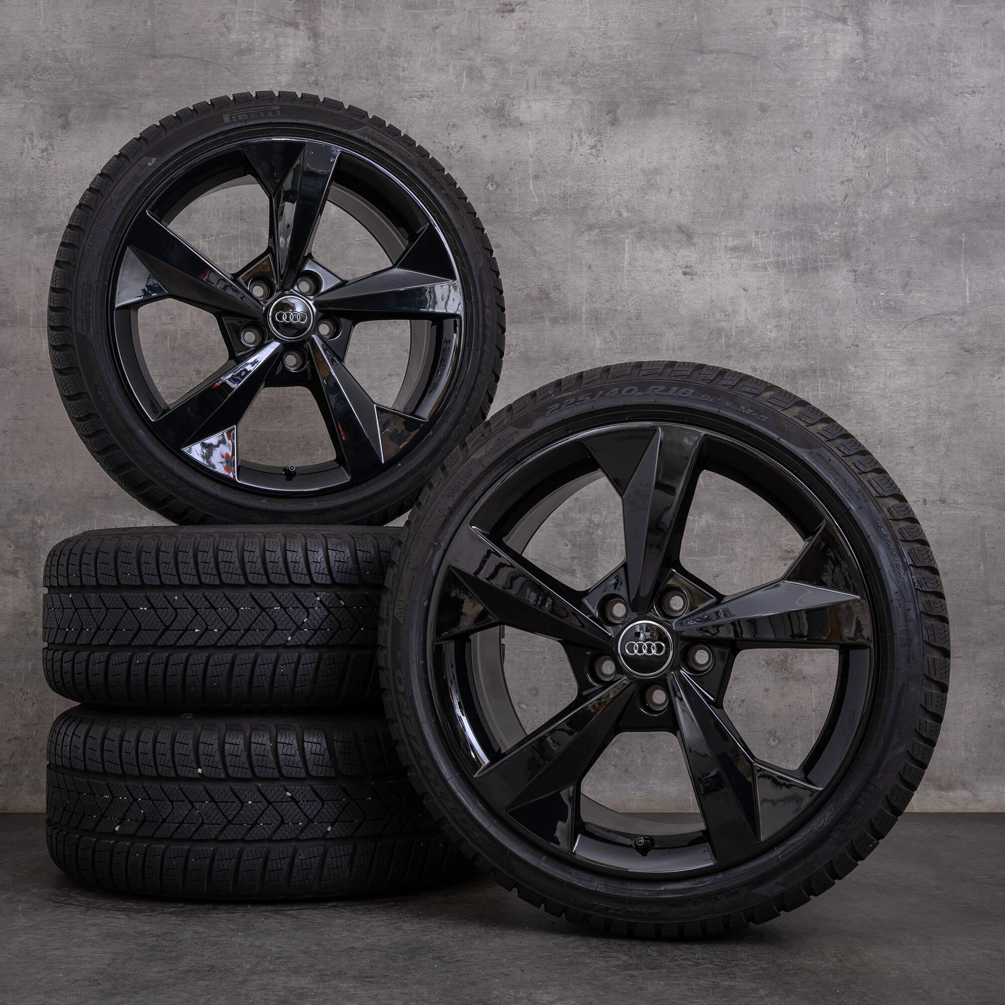 OEM Audi A3 S3 snow tire packages 18 inch 8Y 8V rims 8Y0601025CP black ...