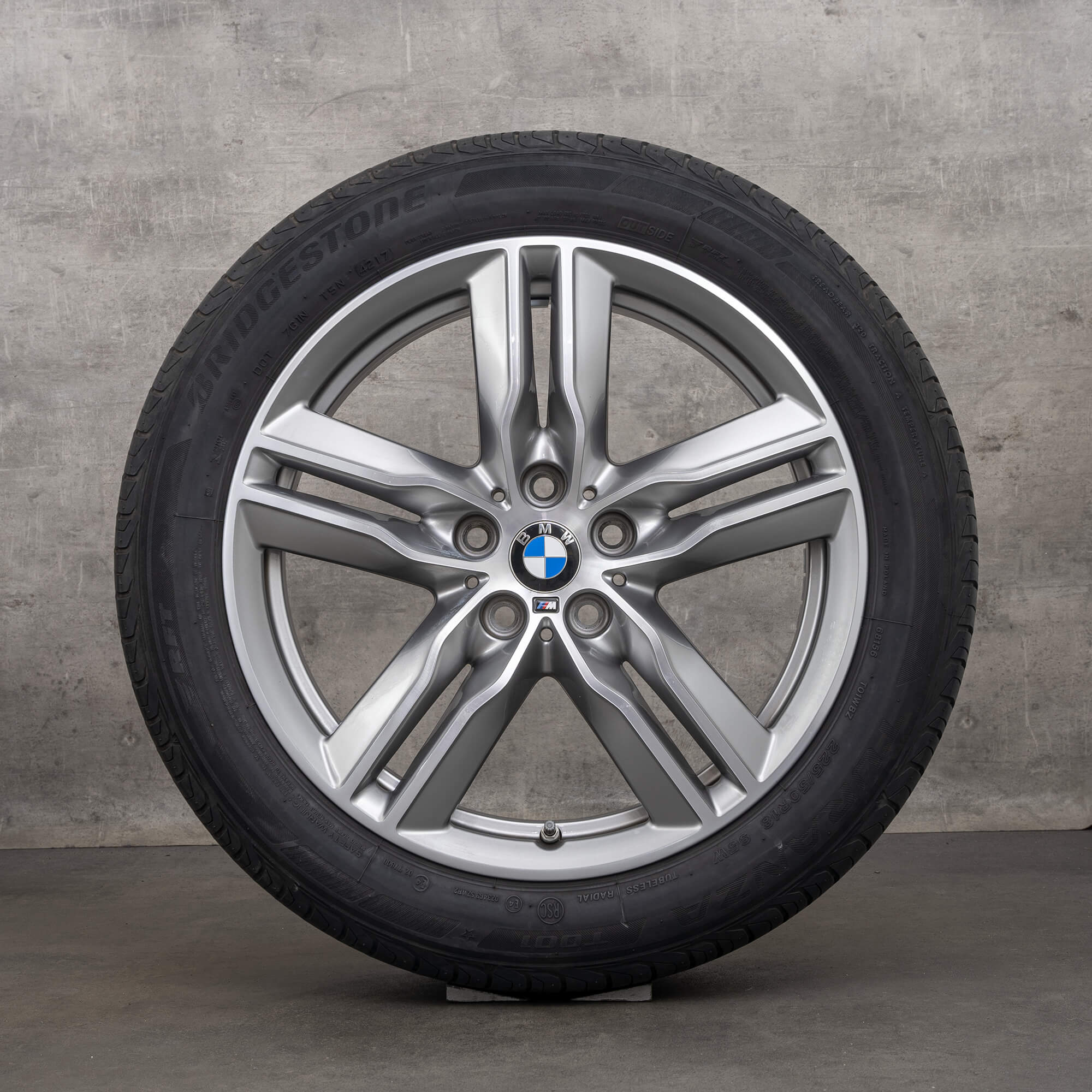 BMW 18 inch rims X1 F48 aluminum summer tires wheels 570 M