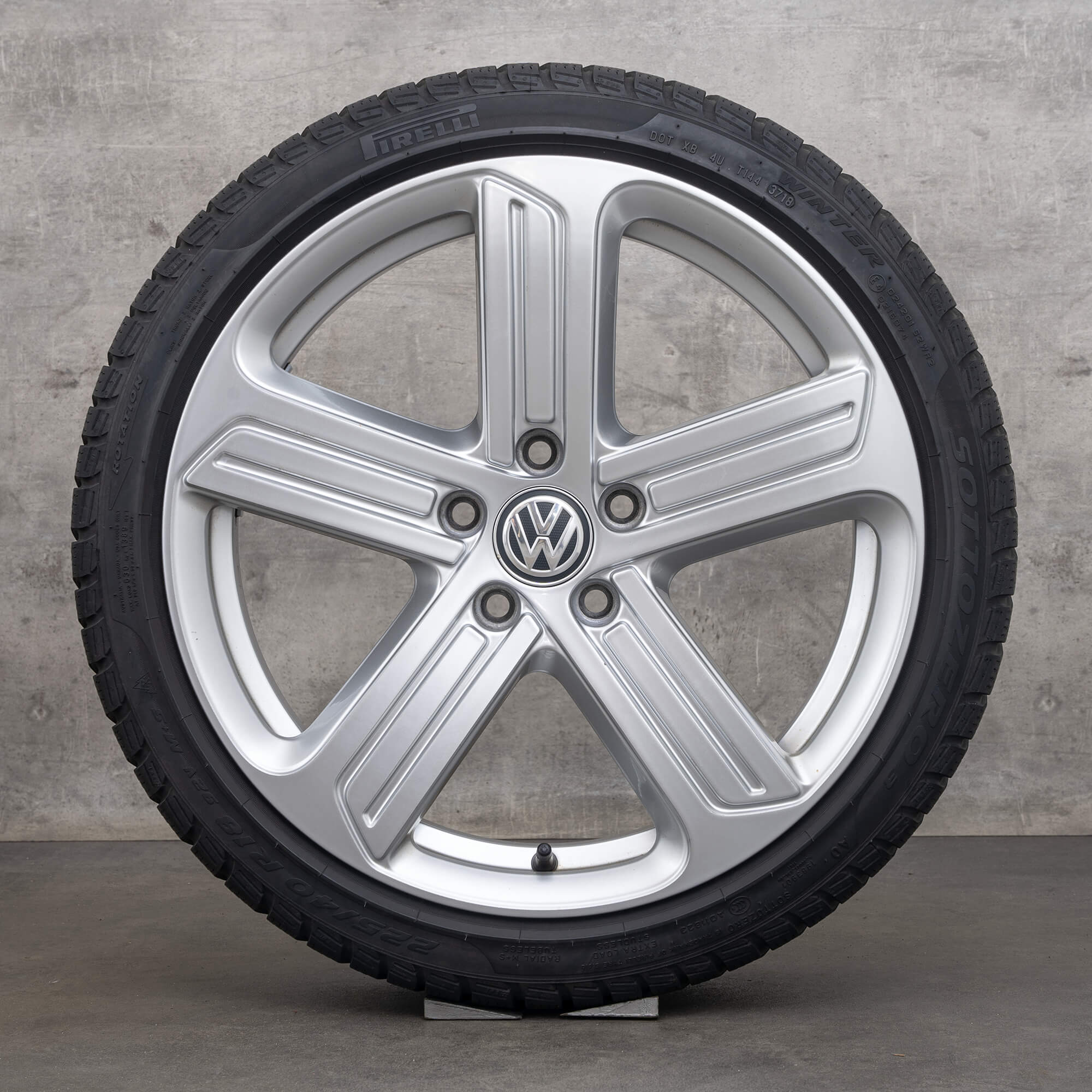 Vw Golf 7 6 Gti Gtd Winter Wheels 18 Inch Rims Cadiz Tires 5g0601025bk