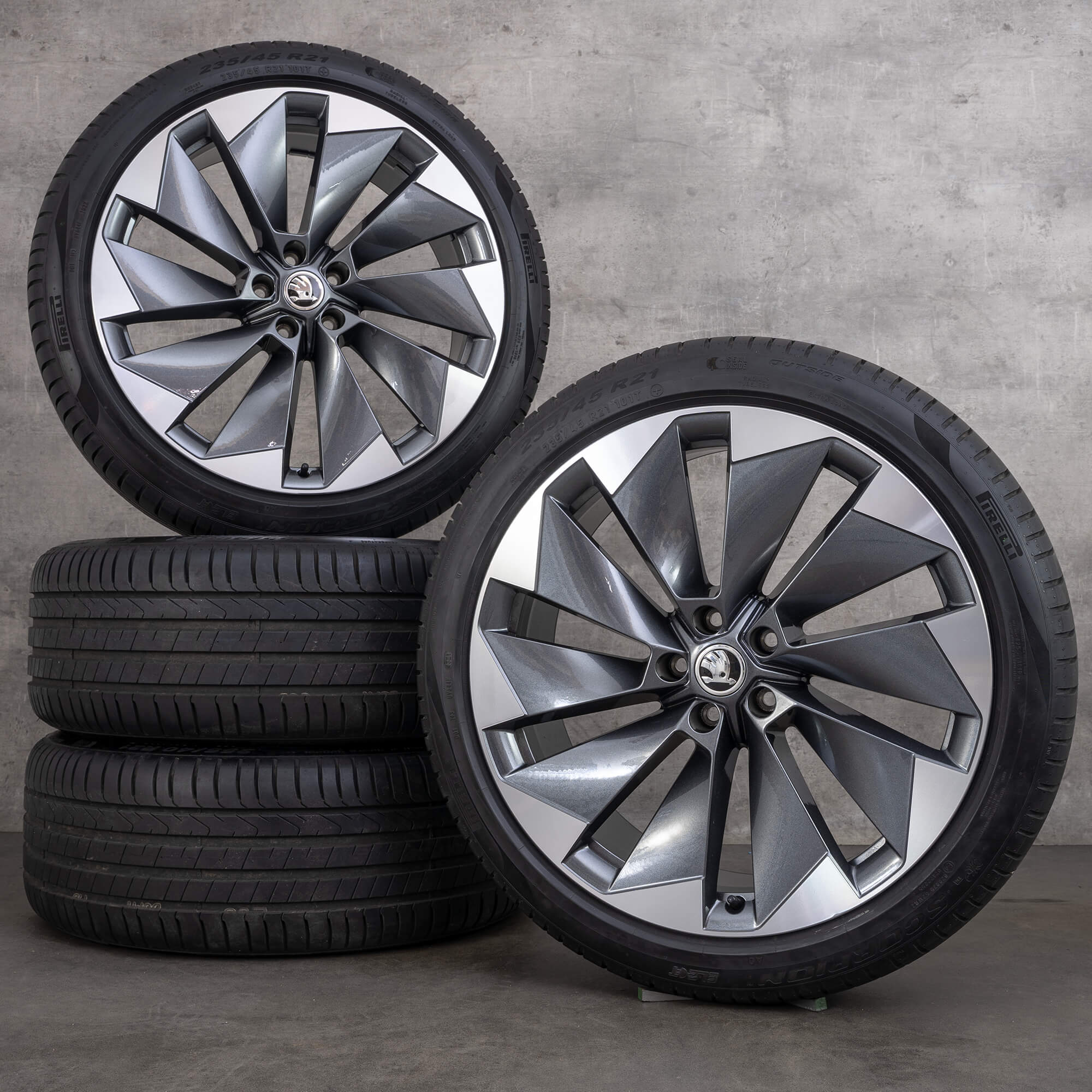 Skoda Enyaq iV summer wheels 21 inch Betria rims aluminum tires