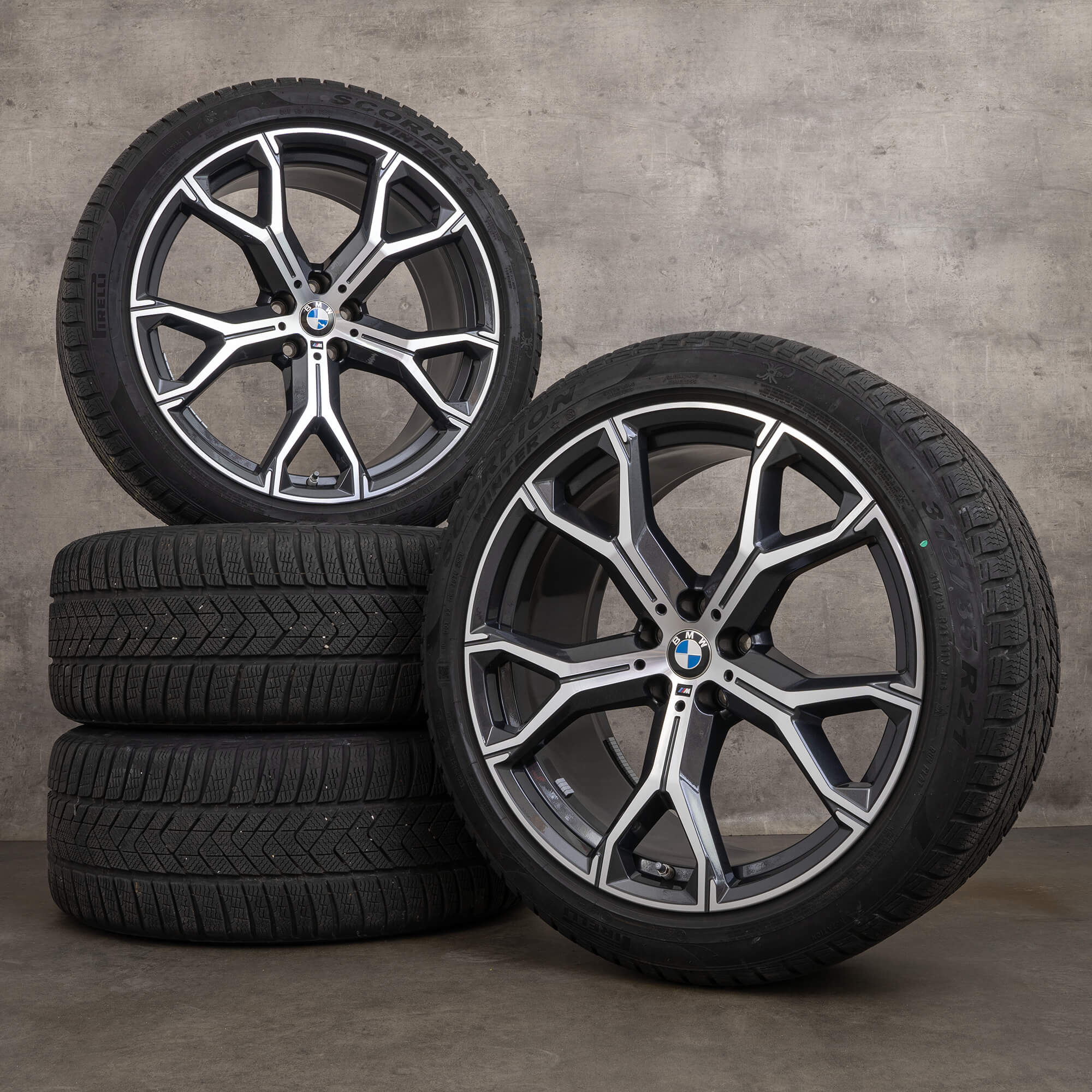 Original BMW X5 G05 X6 G06 21 Zoll Winterreifen Felgen 741 M 8071998 ...