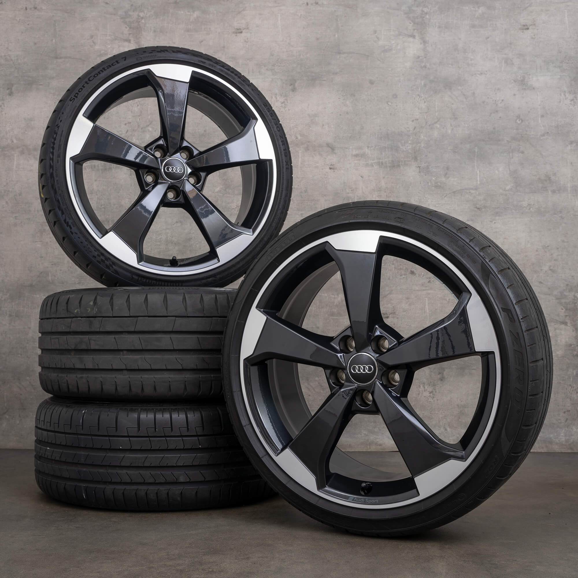 Audi RS3 8V summer wheels 19 inch rims rotor tires 6 mm