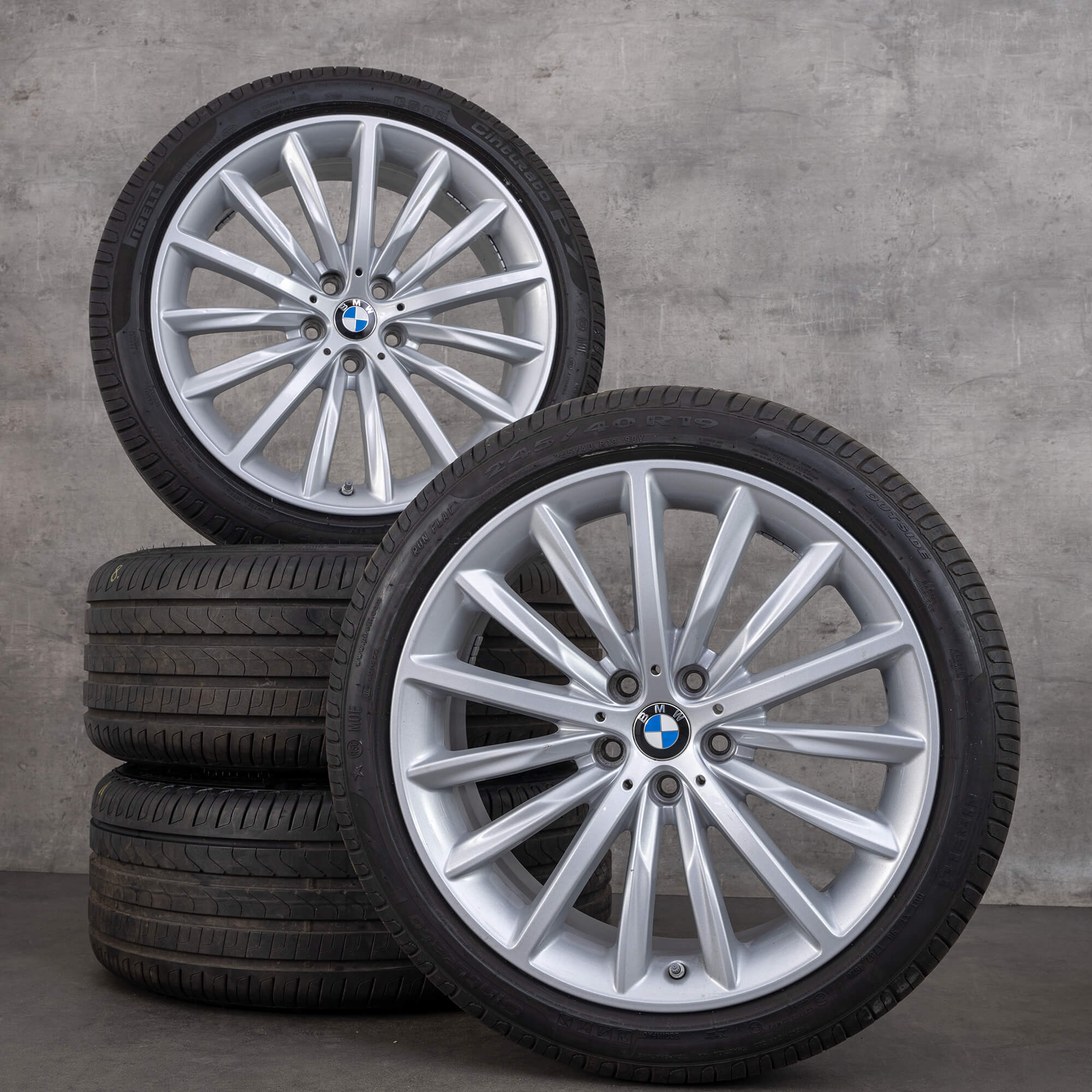BMW 5 series G30 G31 rims 19 inch styling 633 summer tires 6863419 6874439