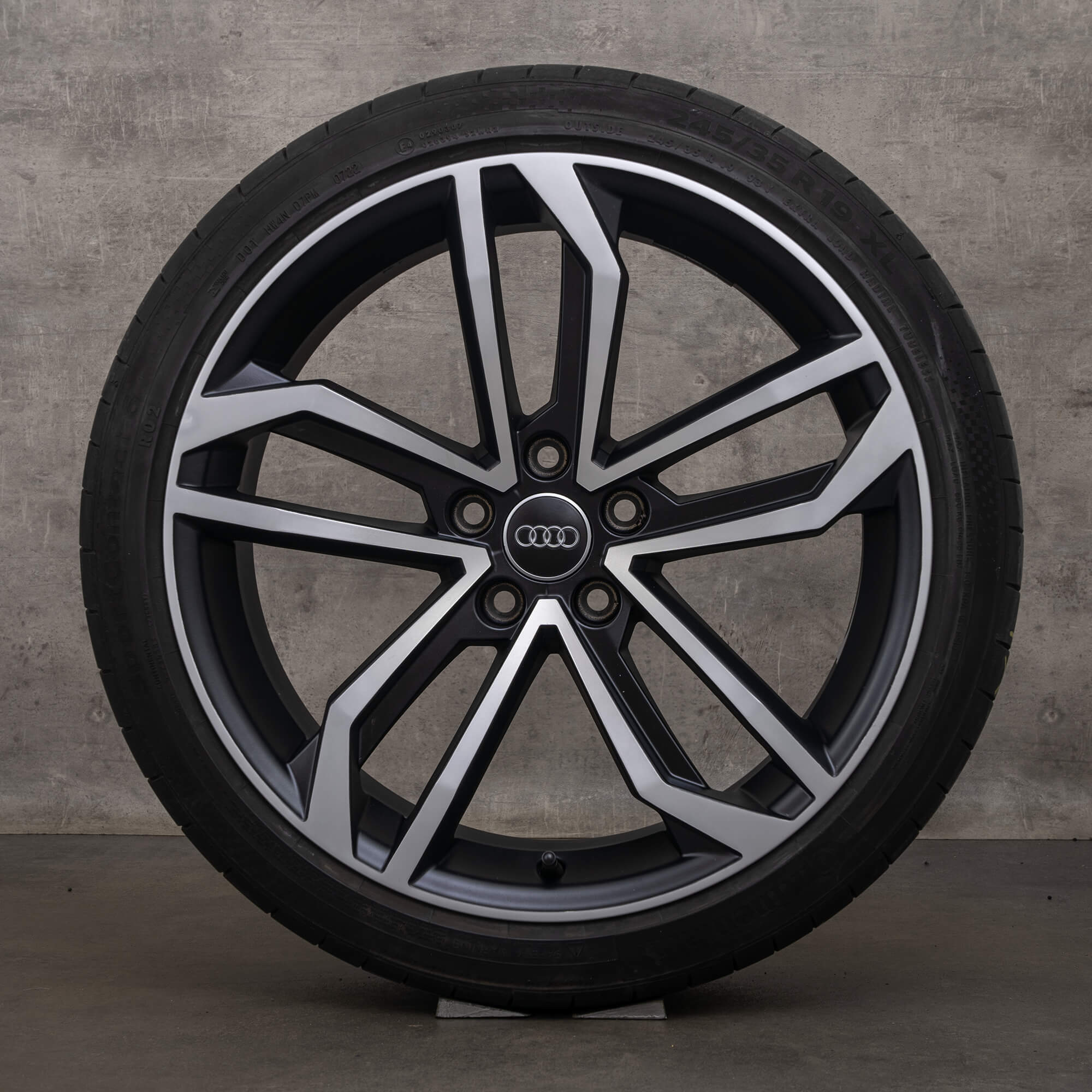 OEM Audi A4 S4 rims 19 inch B9 8W summer wheels 8W0071499 Sidus black ...
