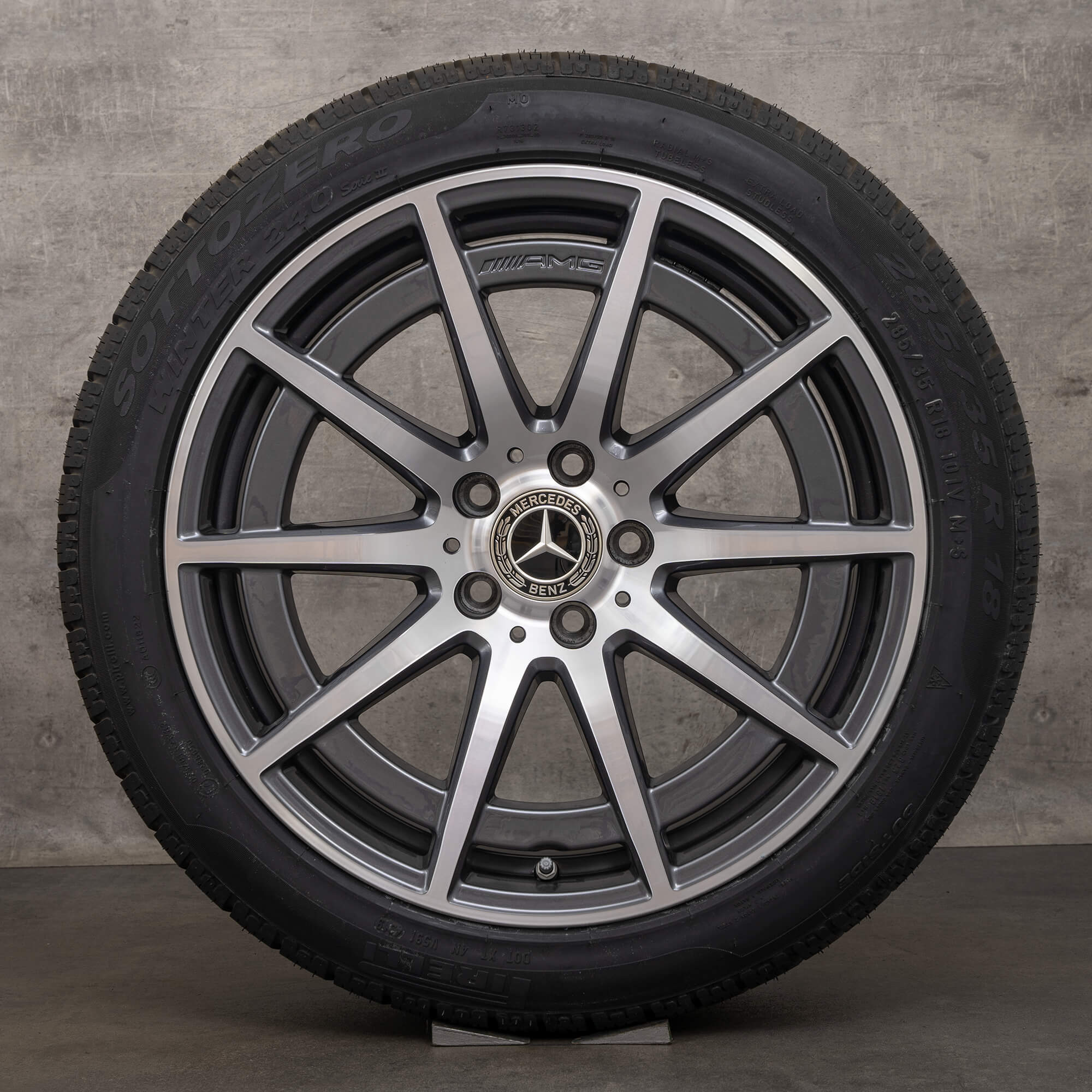 Mercedes 18 tommers felger C-klasse C63 AMG A205 C205 vinterdekk ...