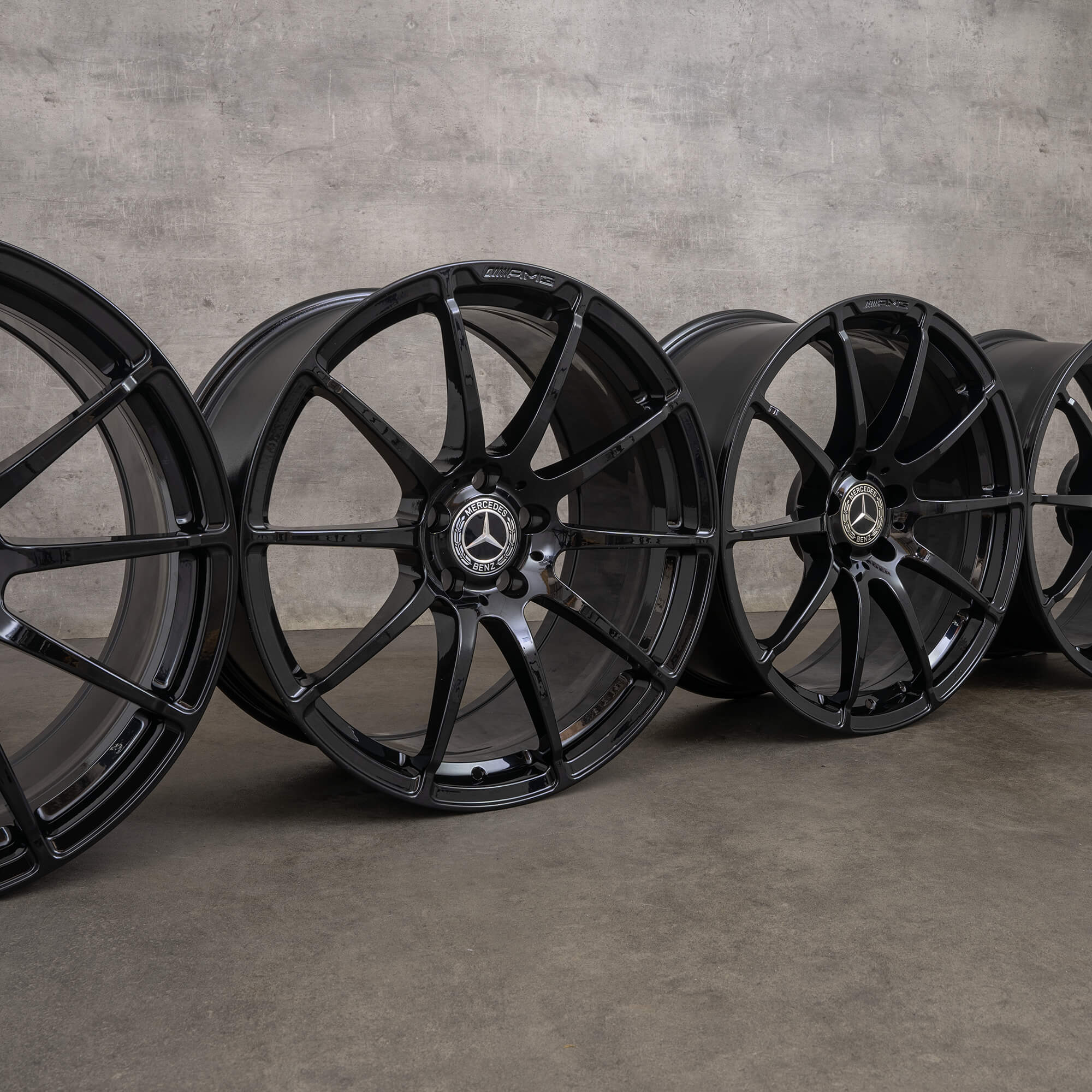 AMG Mercedes Benz C-Class W204 S204 C63 Black Series 19 inch rims black