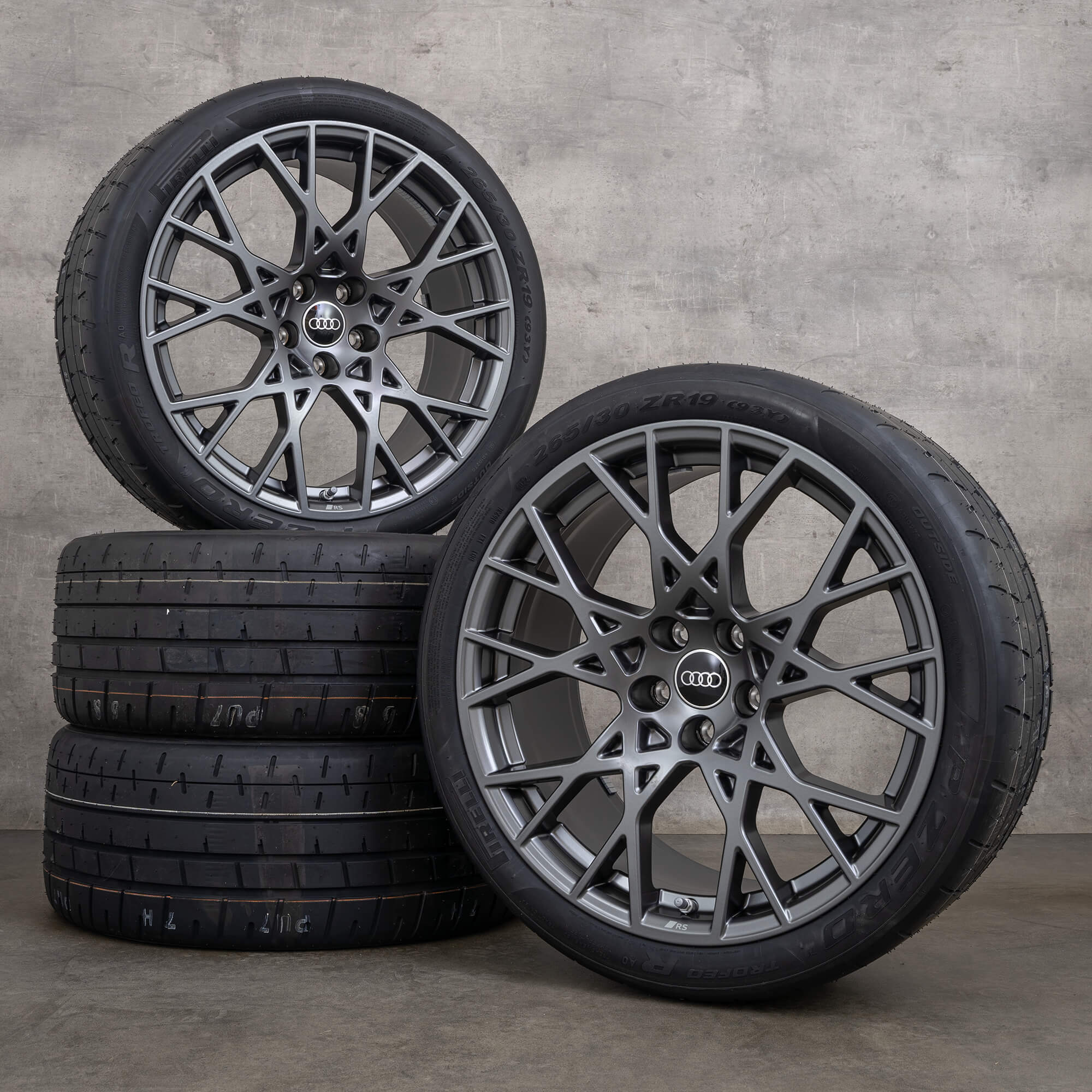Original Audi RS3 8Y 19 inch winter tires rims 8Y0601025CL grey NEW