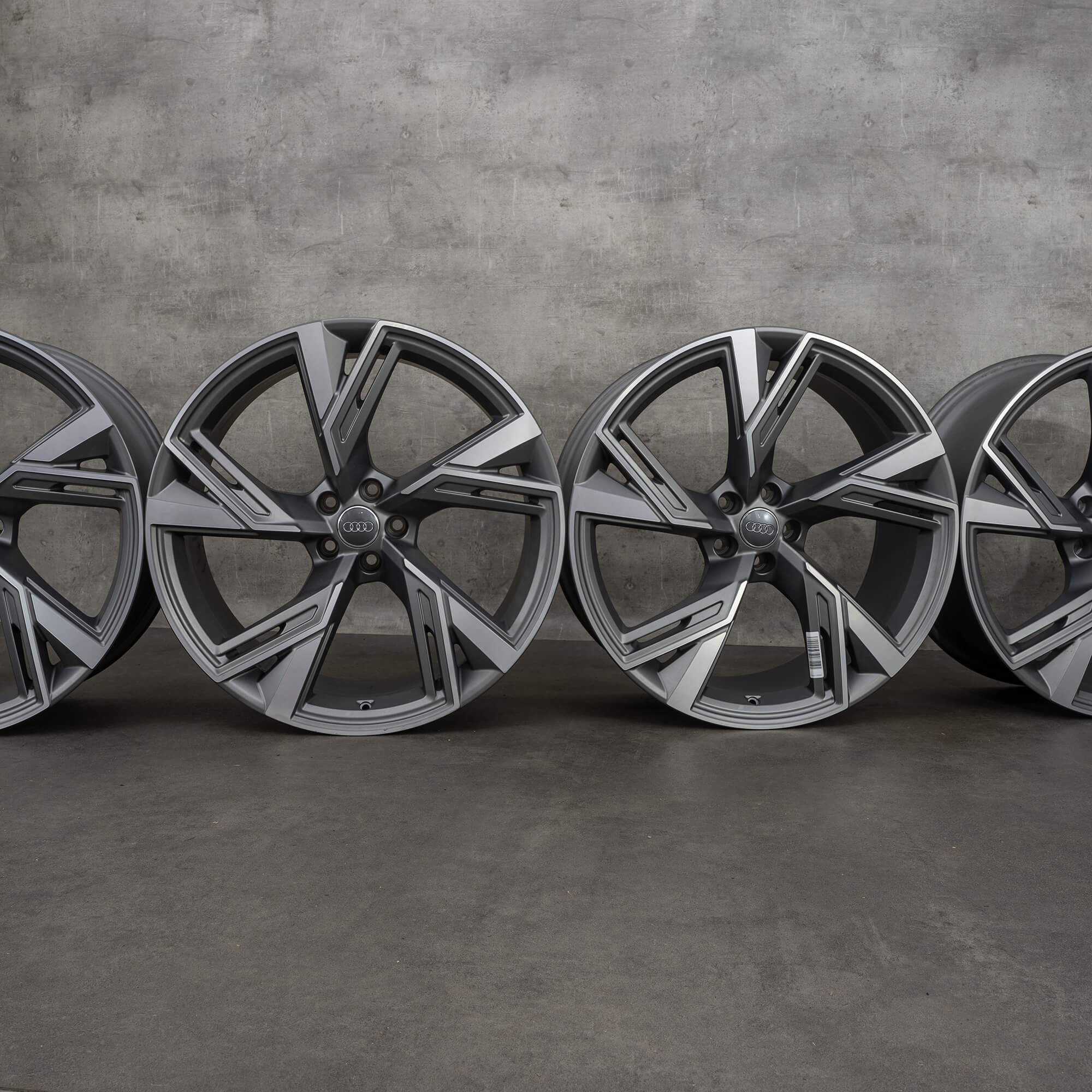 4x Audi 22 inch trapeziumvelgen RS6 RS7 4K C8 aluminium velgen ...