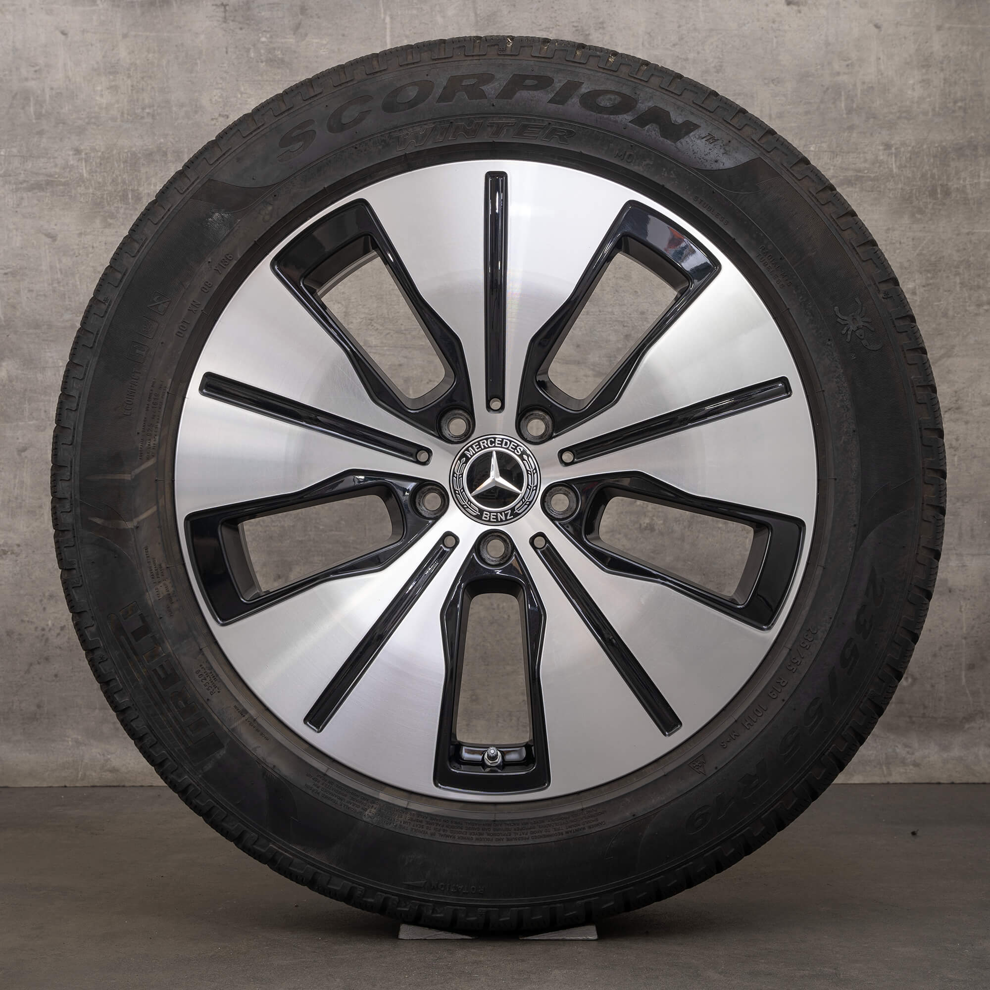 Original Mercedes EQC N293 19 inch rims winter tires A2934011200 black