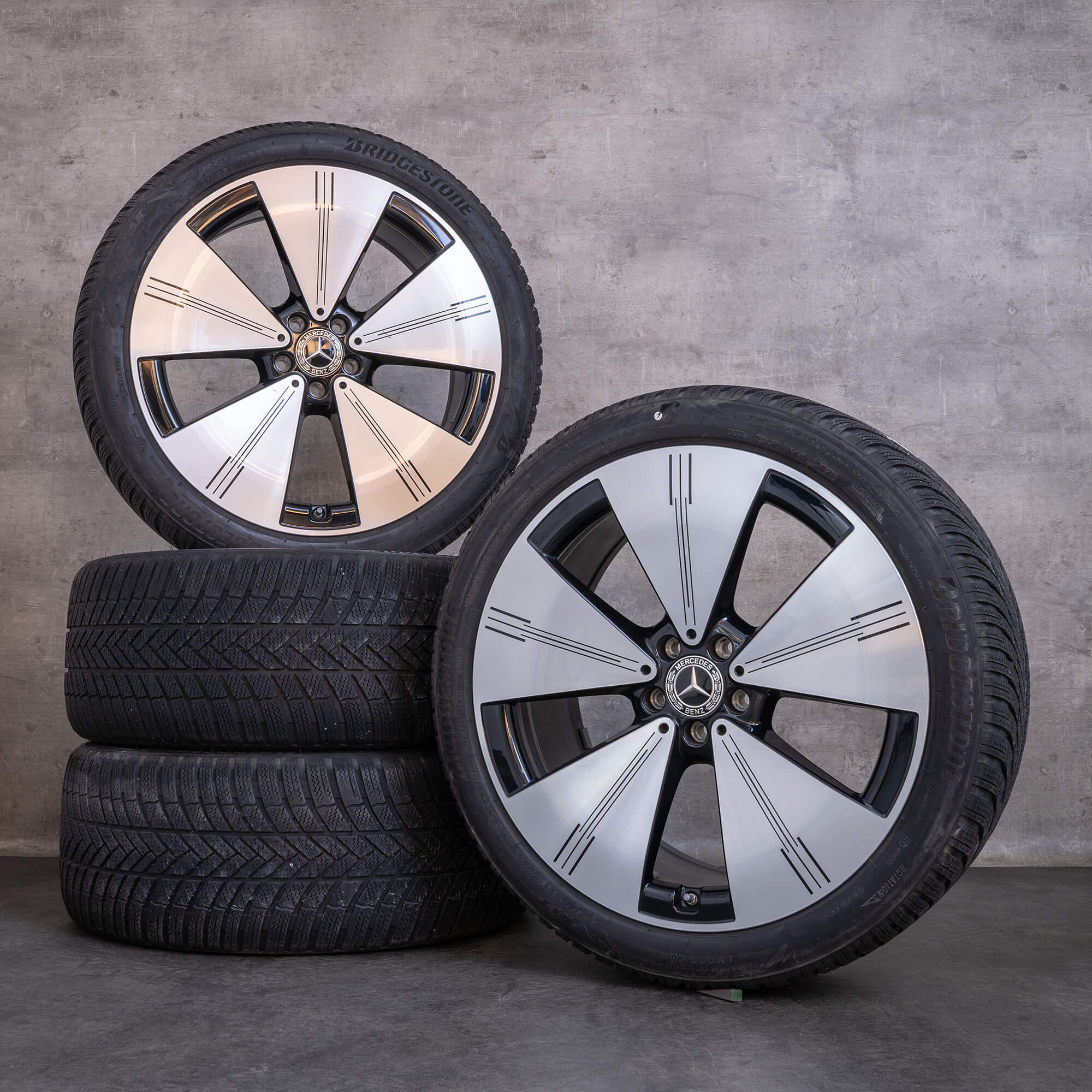 Original Mercedes Benz EQS Winterräder 21 Zoll V297 Felgen A2974011100 ...