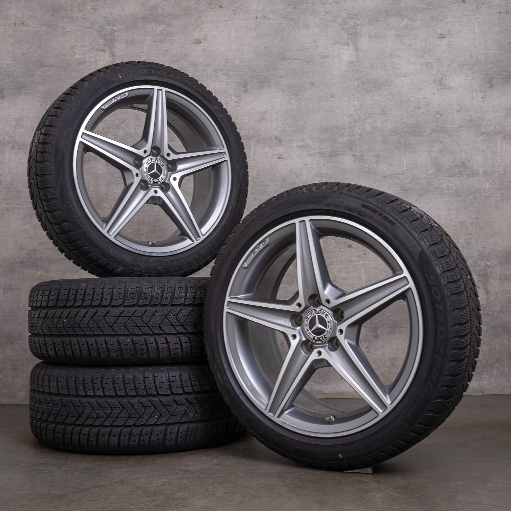 Original Mercedes Benz C-Klasse AMG Winterräder 18 Zoll W205 S205 C205 ...