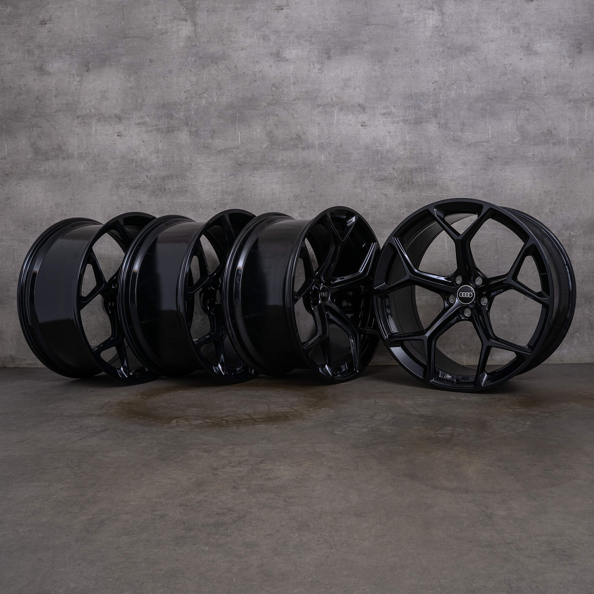 OEM Audi RS6 RS7 rims 22 inch 4K C8 Performance 4K0601025CQ black gloss NEW