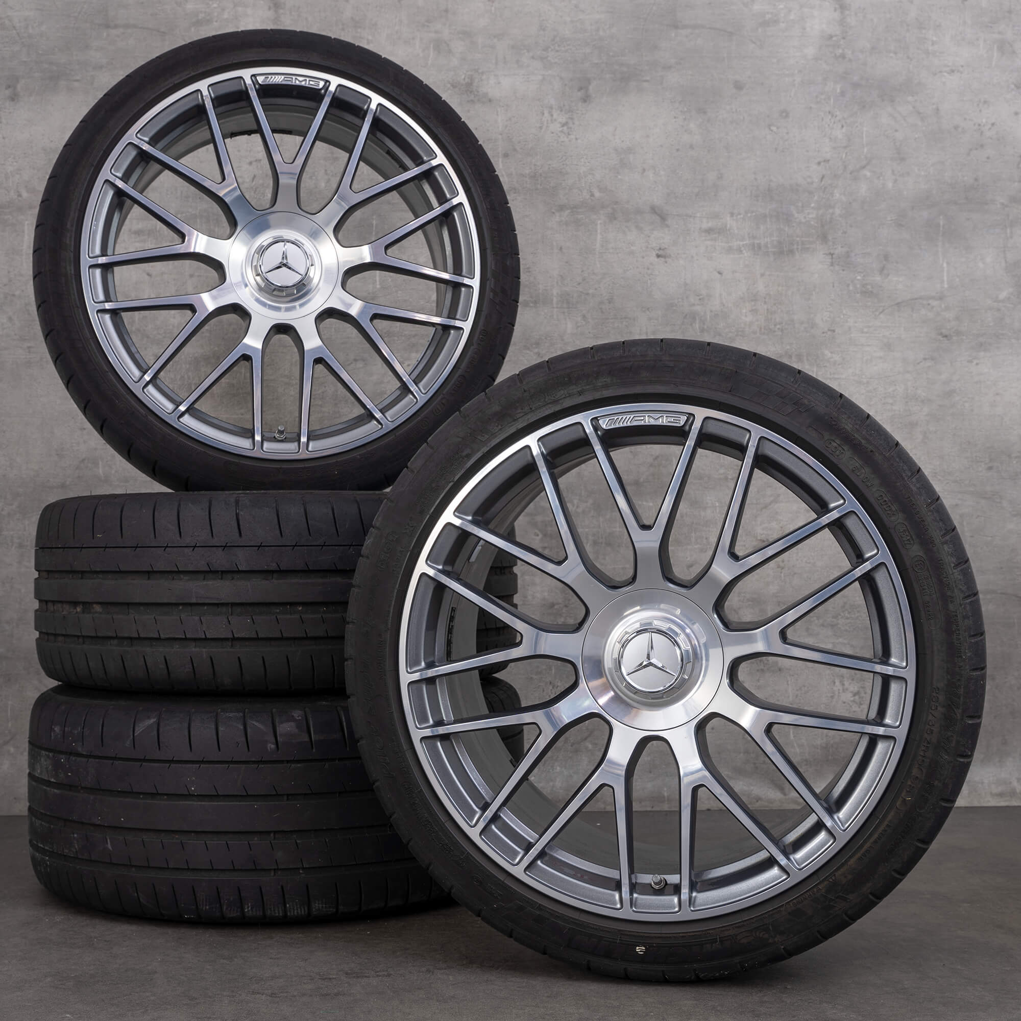 AMG 19 inch Mercedes Benz rims C63 S W205 S205 summer tires wheels