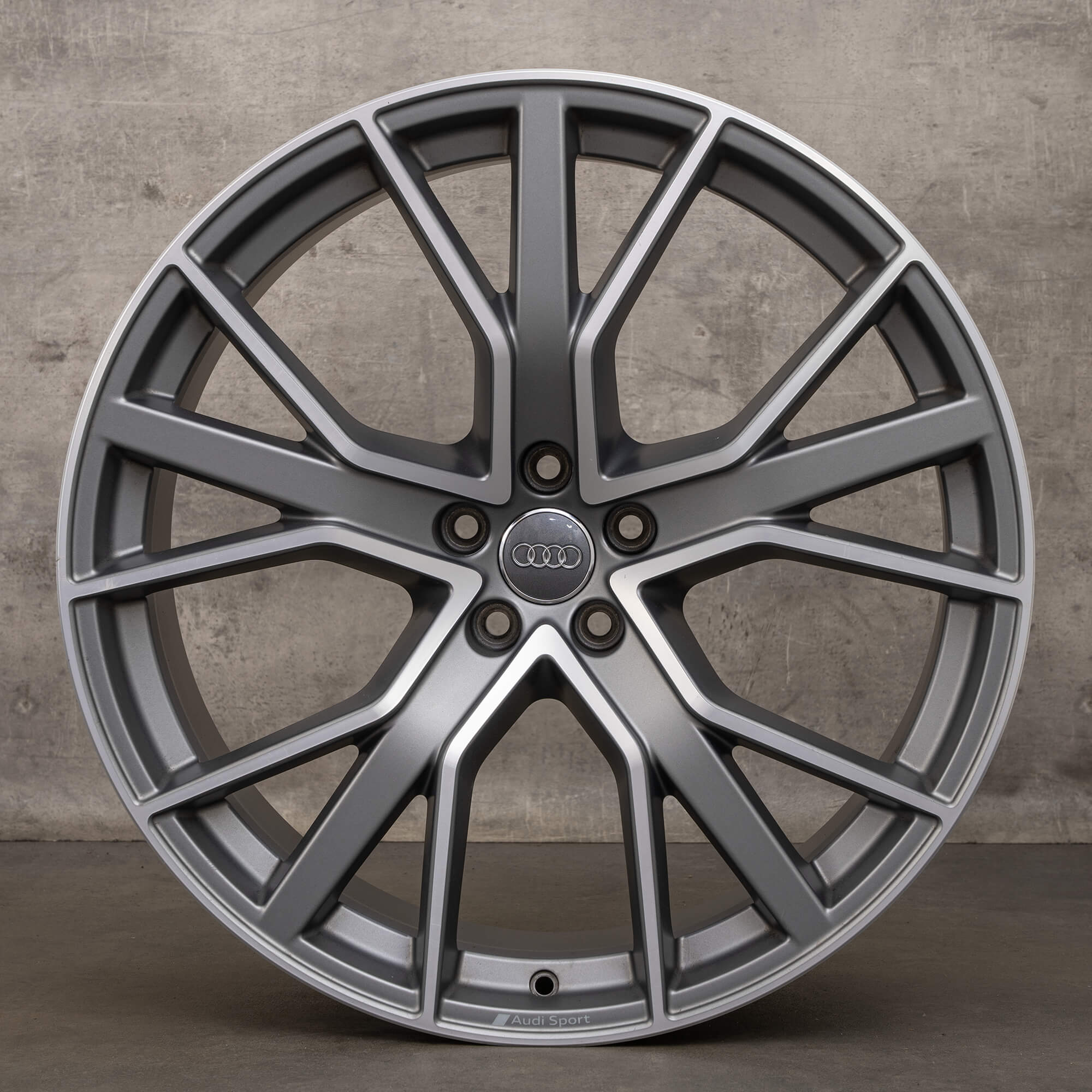 OEM Audi Q7 SQ7 4M 22 inch rims 4M0601025CP titanium matt Y-spoke design