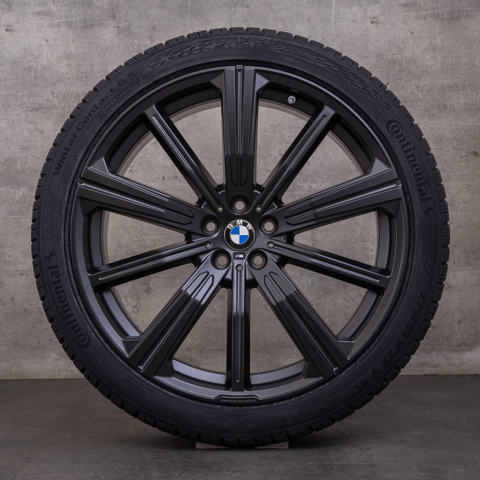 OEM BMW X5 X6 snow tire packages 22 inch G05 G06 Rims Styling 749 M 6893544 6893545 black matt