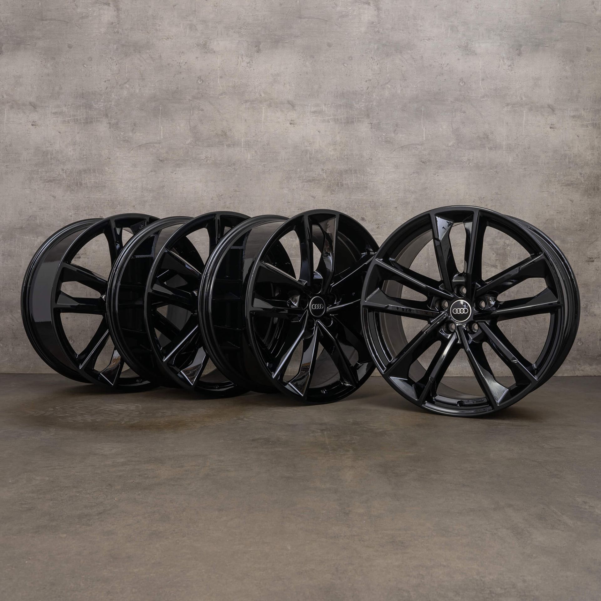 Original Audi A8 S8 4D 21 inch rims 4G8601025AS Performance black 2009-2017