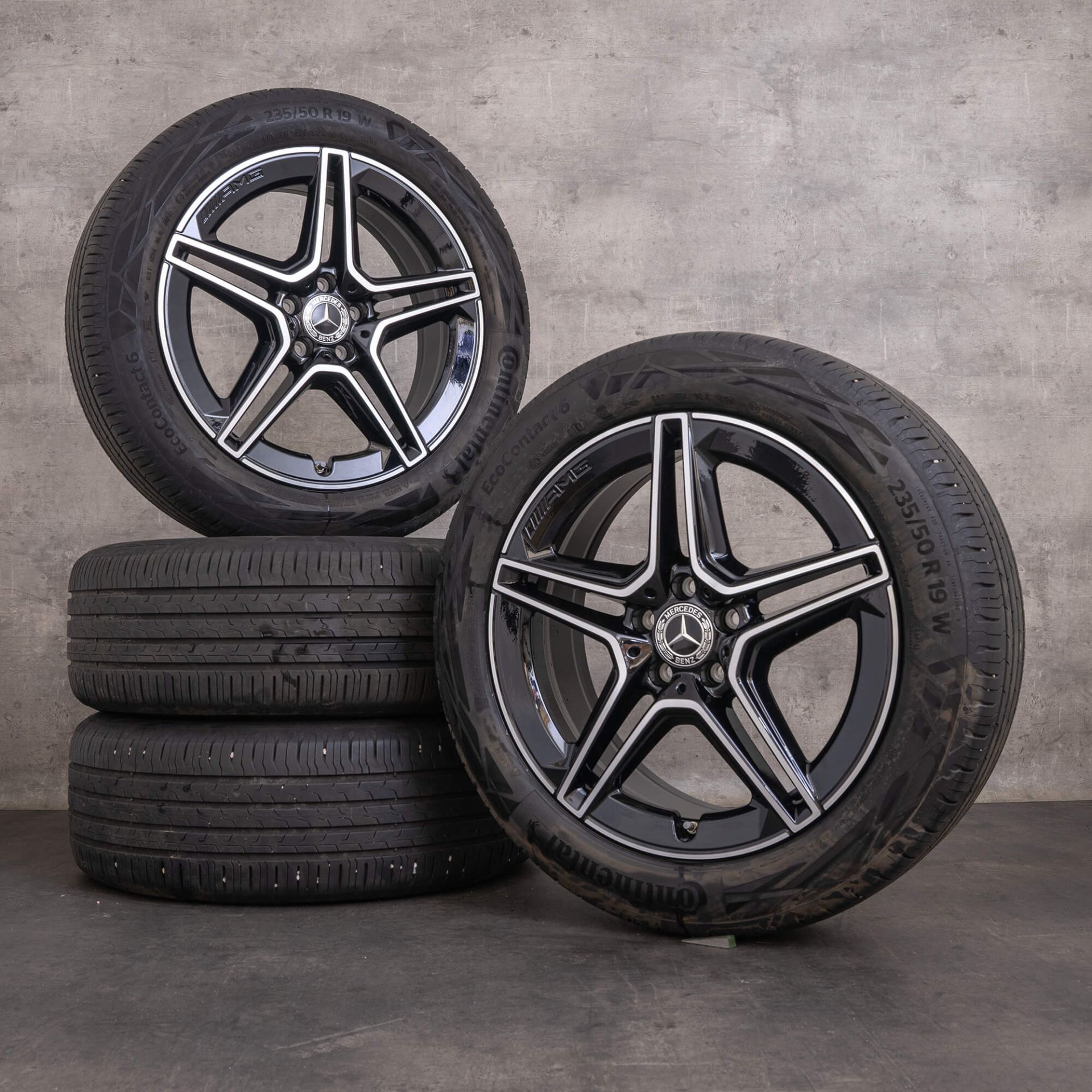 OEM Mercedes Benz GLA GLB Rims 19 inch H247 X247 Summer wheels black ...