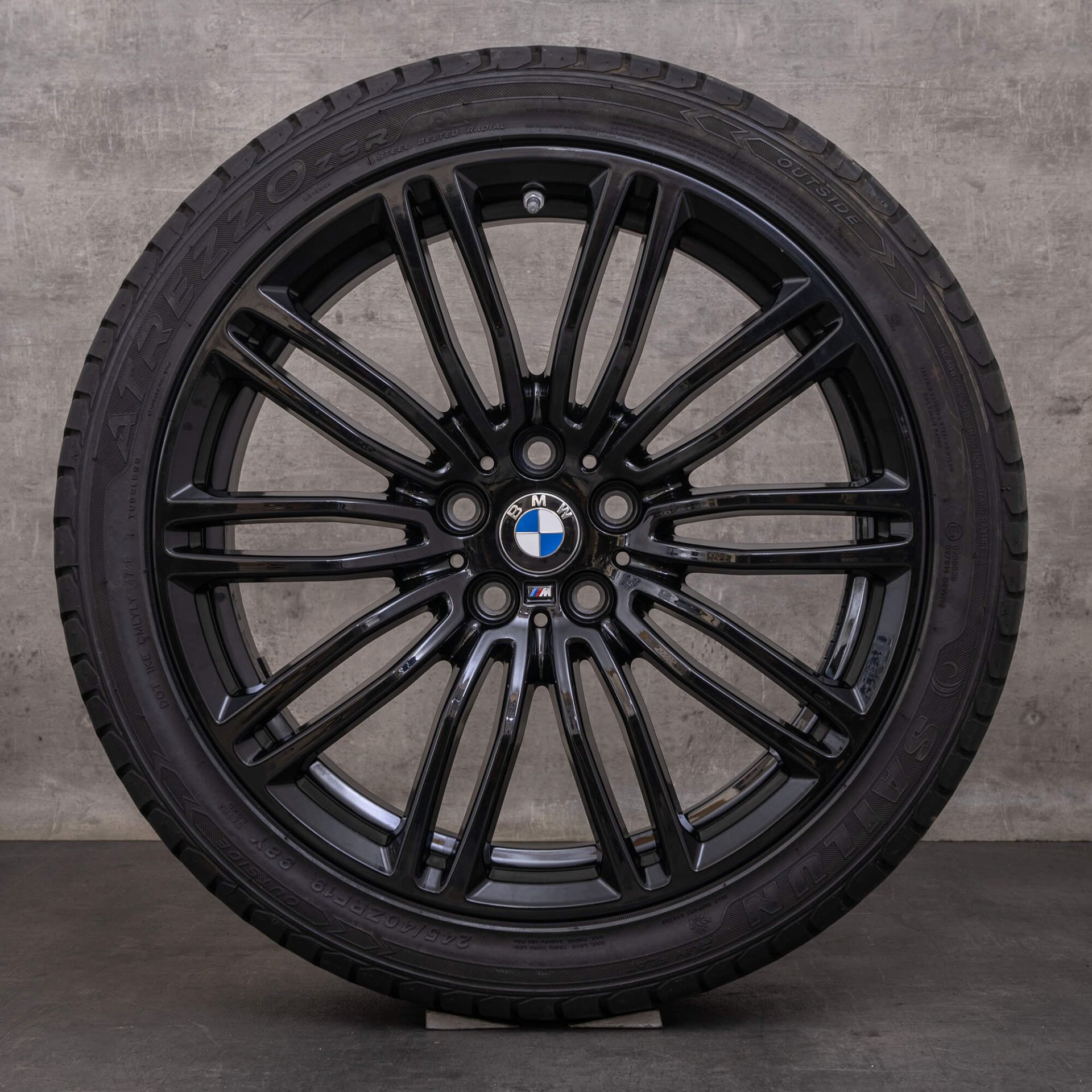 Original BMW 5er Felgen 19 Zoll G30 G31 Sommerräder Styling 664 M 7865925 7856926 schwarz glanz