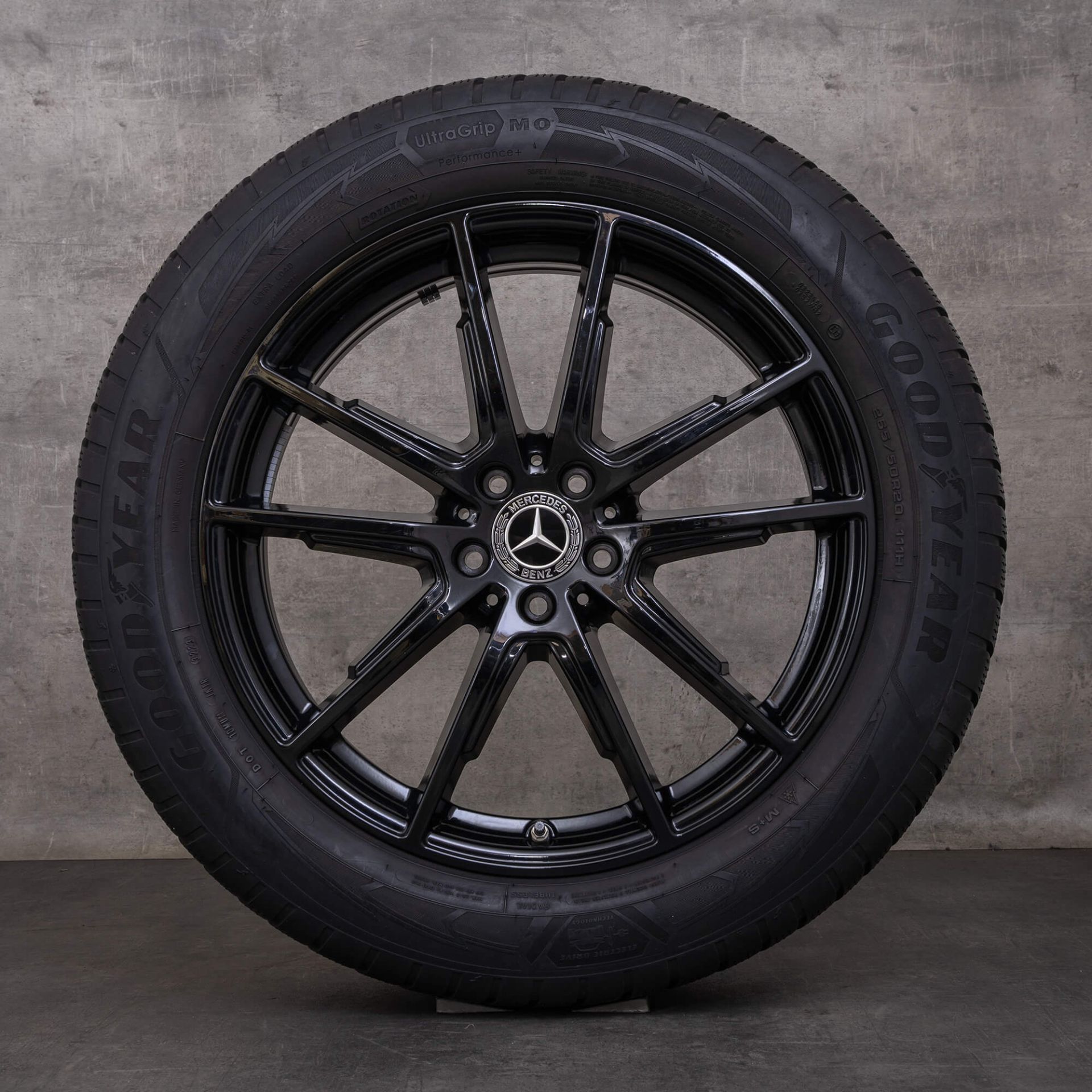 Original Mercedes Benz EQS SUV Winterräder 20 Zoll X296 Felgen A2964010300 schwarz glanz