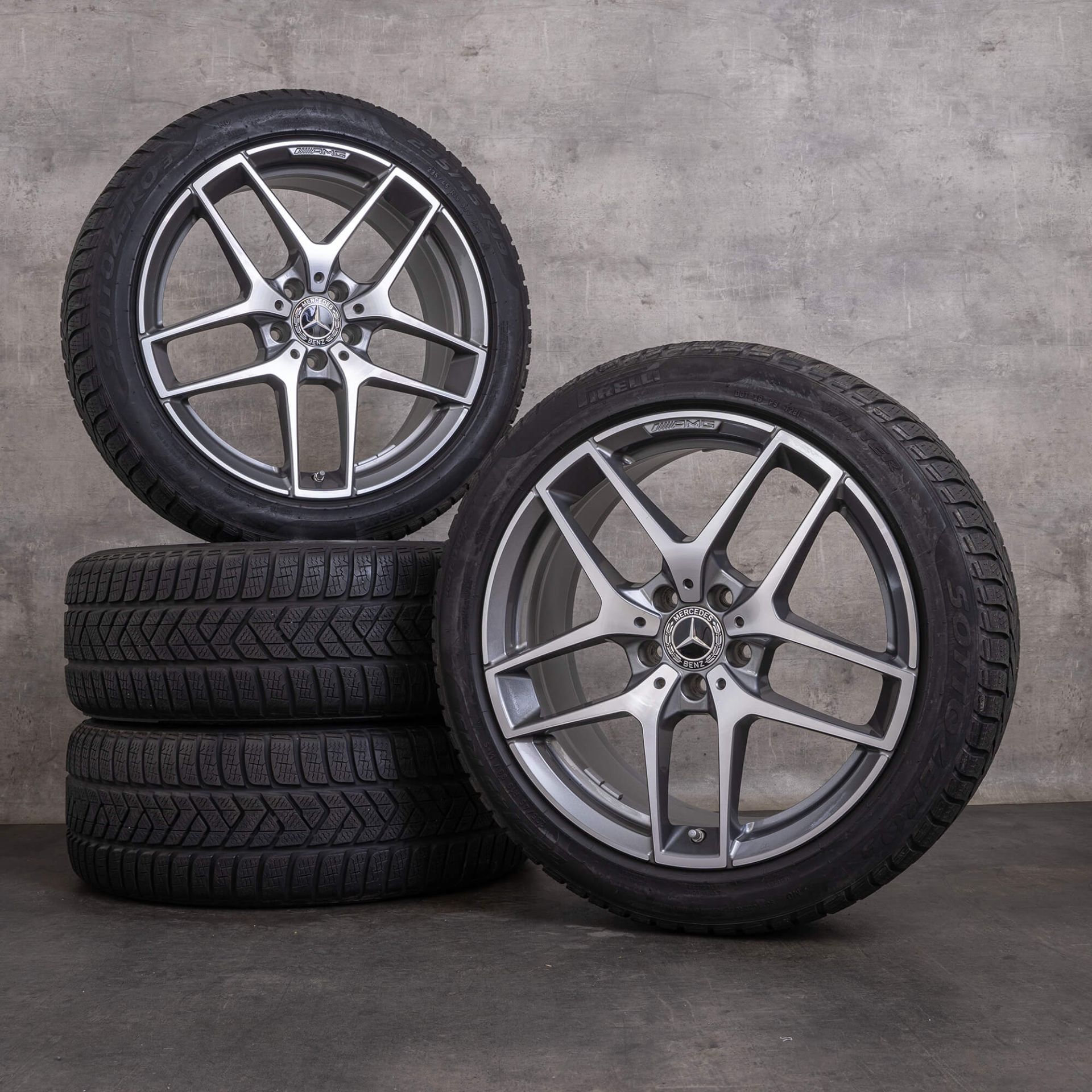 OEM Mercedes Benz GLA & 45 AMG snow tire packages 19 inch X156 rims ...