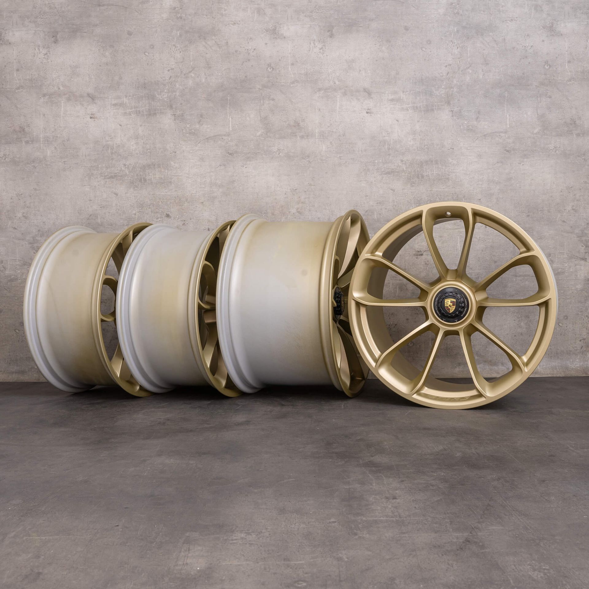 OEM Porsche 911 rims 20 21 inch 991 II GT2 RS GT3 & 99136216283 99136216785 aurum painted