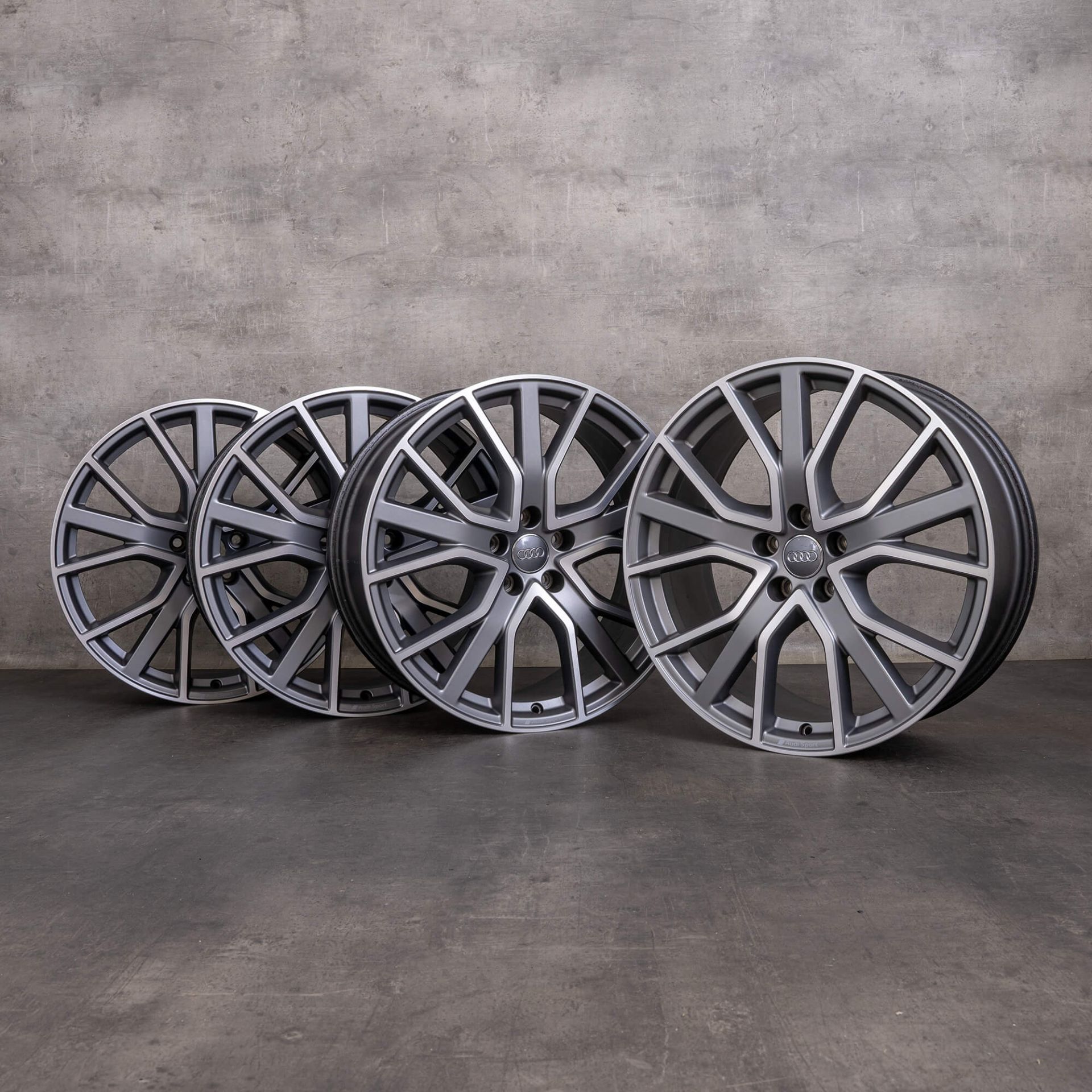 OEM Audi A6 S6 Rims 20 inch 4K C8 4K0601025AB titanium matt glossy turned