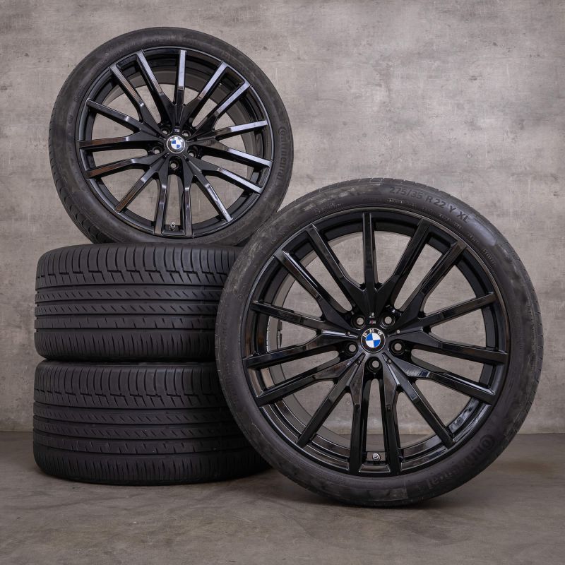 OEM BMW X5 X6 wheels 22 inch G05 G06 summer 742 M 8090013 8090014 black