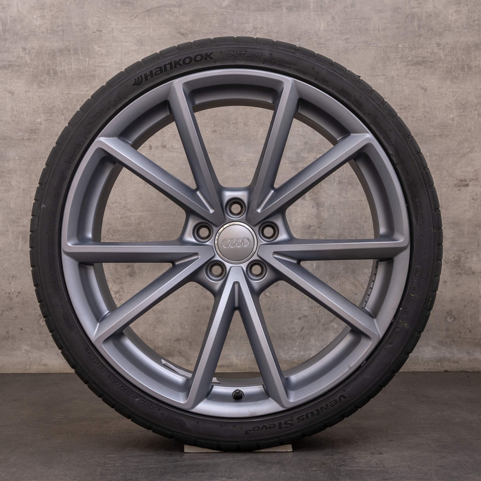 OEM Audi A5 S5 rims 20 inch 8T 8F B8 summer wheels 8T0601025CQ titan matt