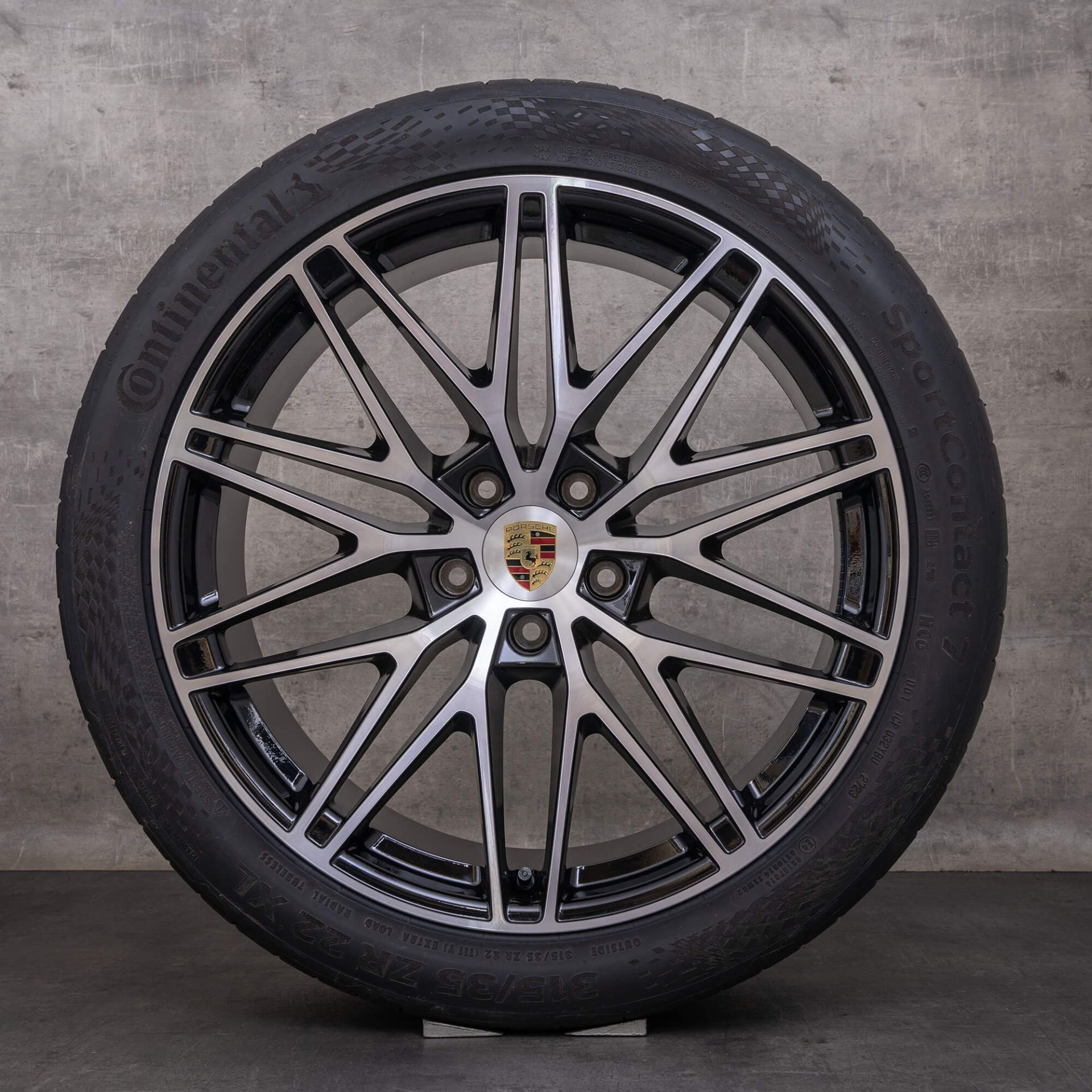 Original 22 Zoll Porsche Cayenne Sommerräder Coupe E3 9Y RS Spyder Felgen 9Y3601025BH ...