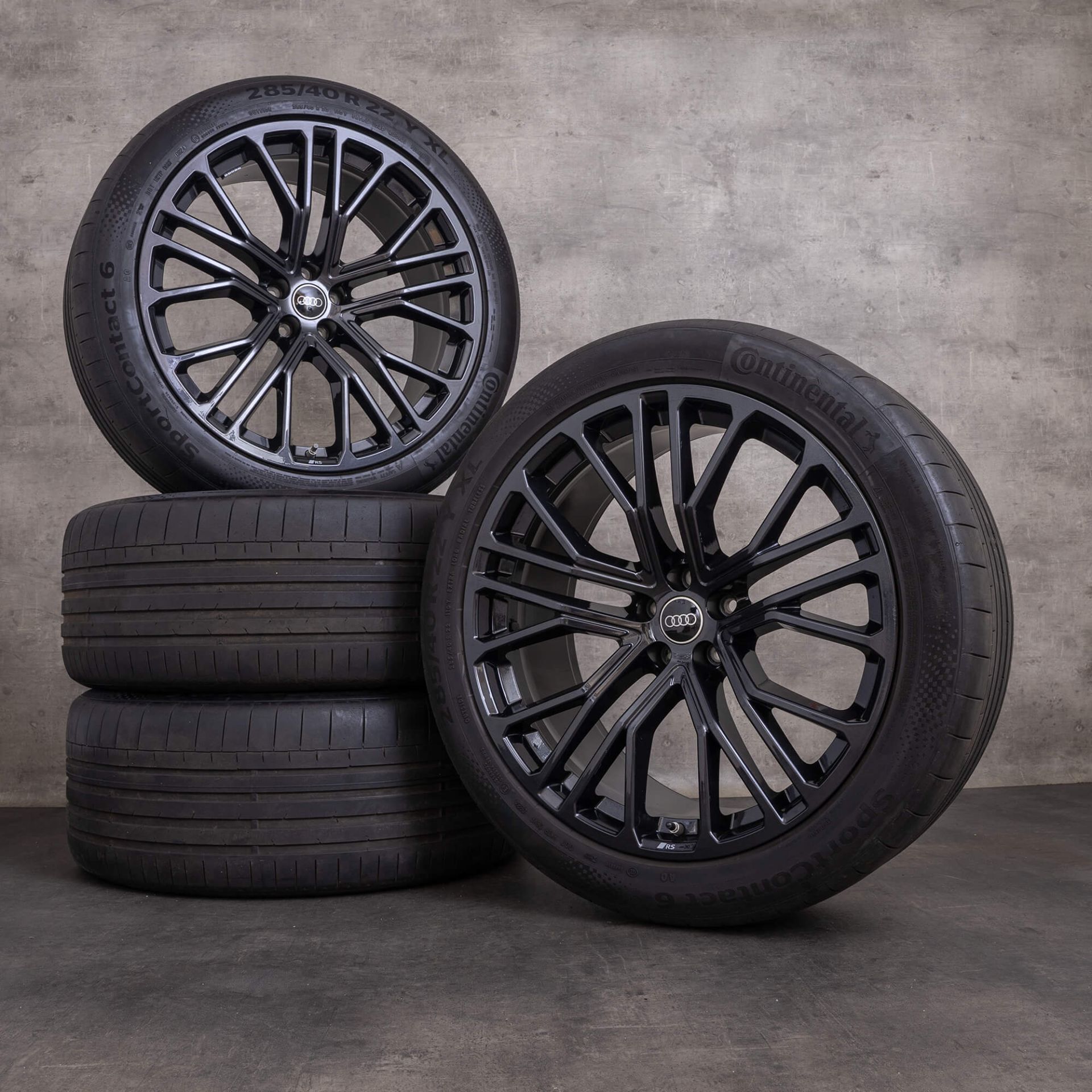 OEM Audi Q8 SQ8 rims 22 inch 4M8 summer wheels 4M8601025BP black metallic