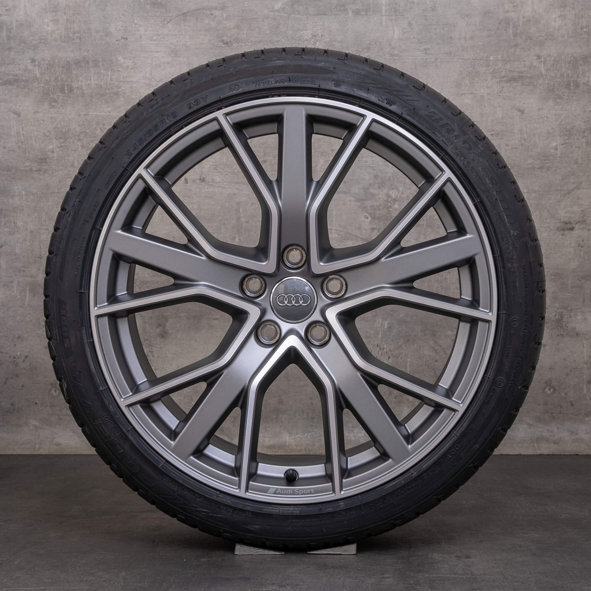 OEM Audi A4 S4 rims 19 inch 8W B9 summer wheels 8W0601025DH anthracite ...