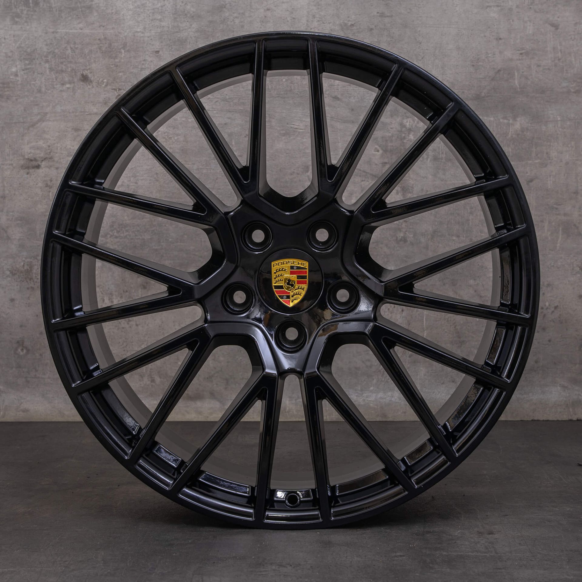 Original Porsche Cayenne Felgen 21 Zoll 9YA E3 9Y0601025BF 9Y0601025BG schwarz glanz