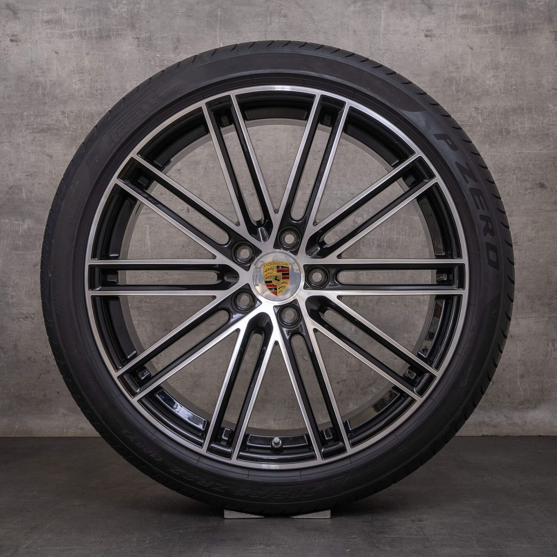 Original Porsche Cayenne Felgen 22 Zoll 9YA Coupé Sommerräder 9Y0601025BR 9Y3601025AJ schwarz ...