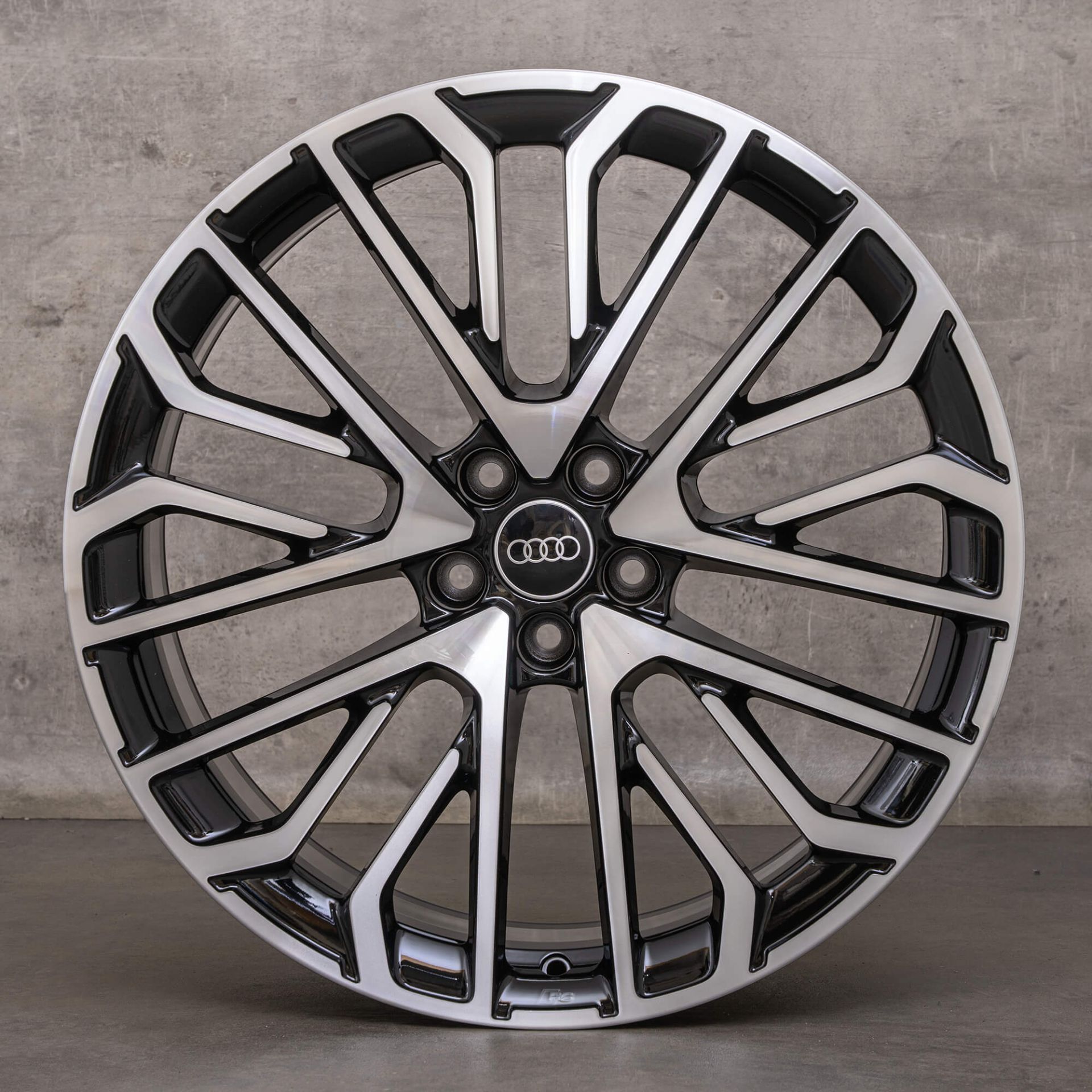 Originale Audi A6 S6 fælge 21 tommer 4P C8 C9 4P0601025N sort højglans drejet NYT