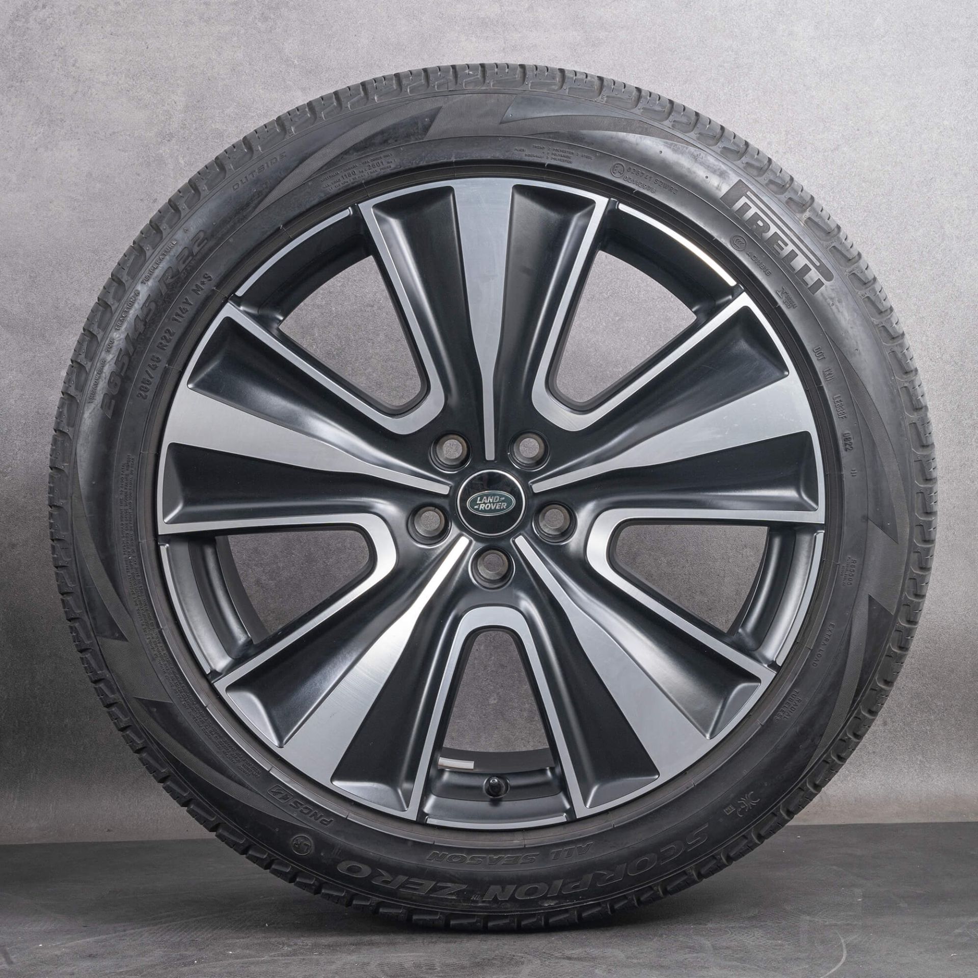 Original Land Rover fälgar / fälg 22 tum Range Sport Helårsdäck M8E2 ...