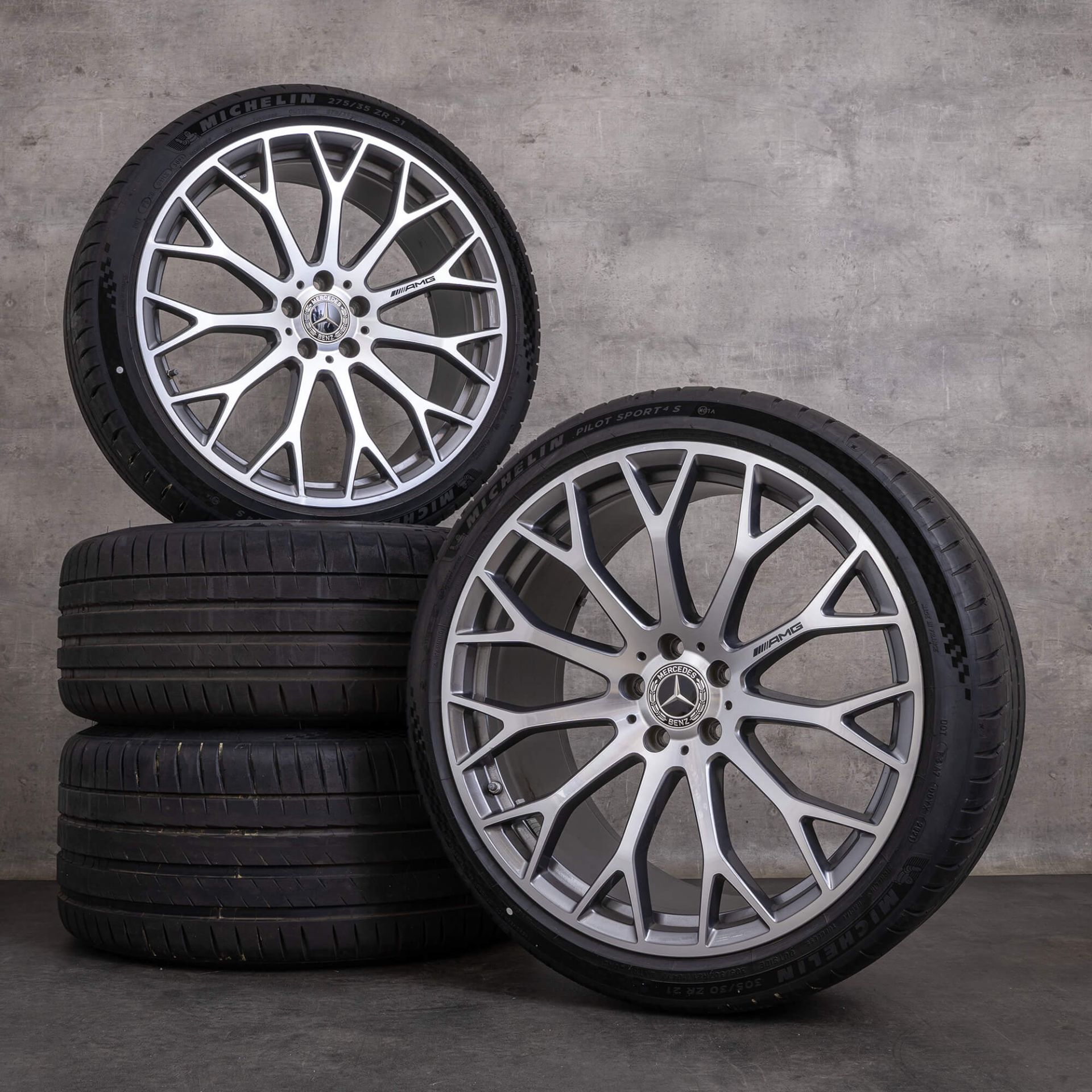 Originale Mercedes Benz SL AMG fælge 21 tommer R232 sommerdæk ...