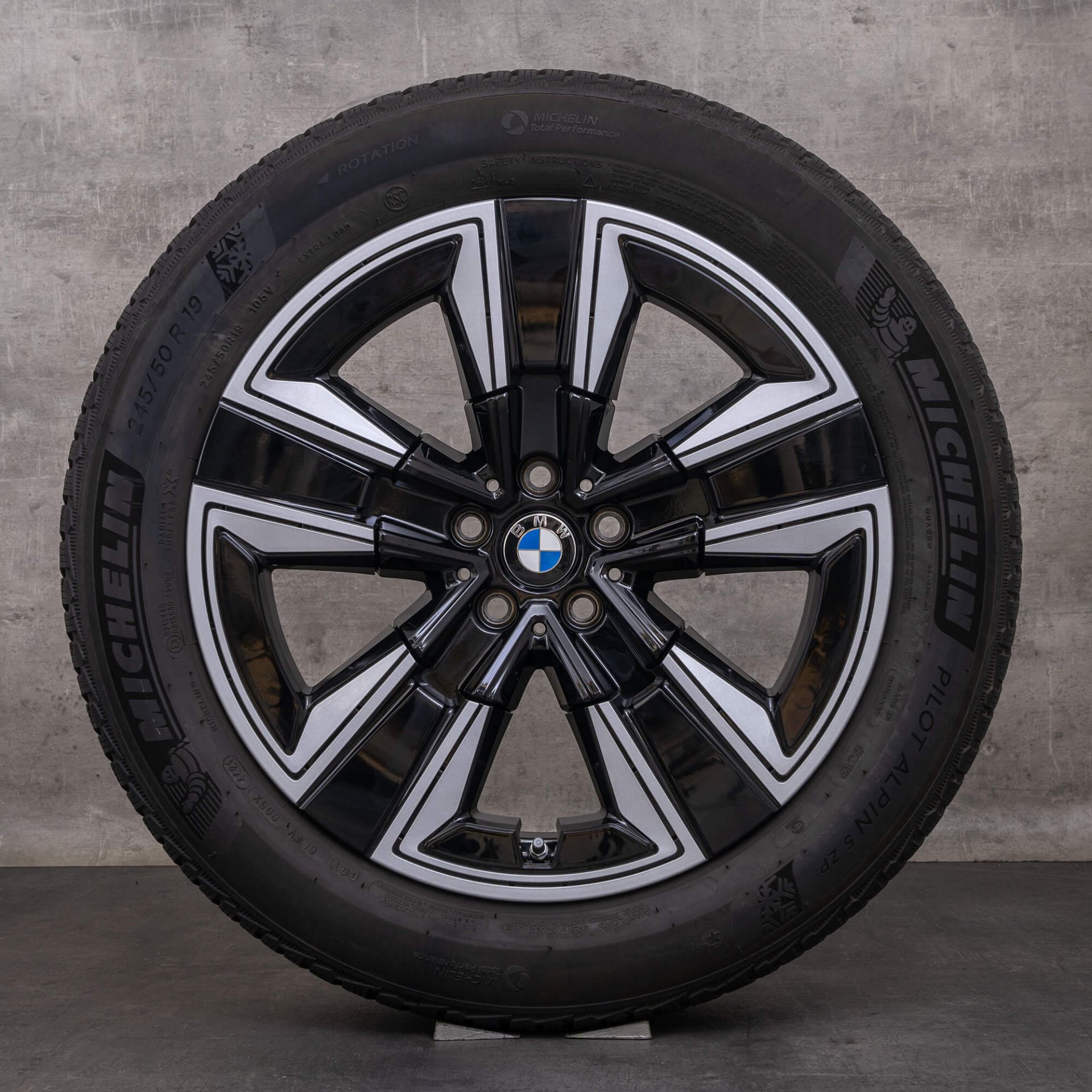 OEM BMW iX3 snow tire packages 19 inch G08 rims styling 842 6895627 jet ...